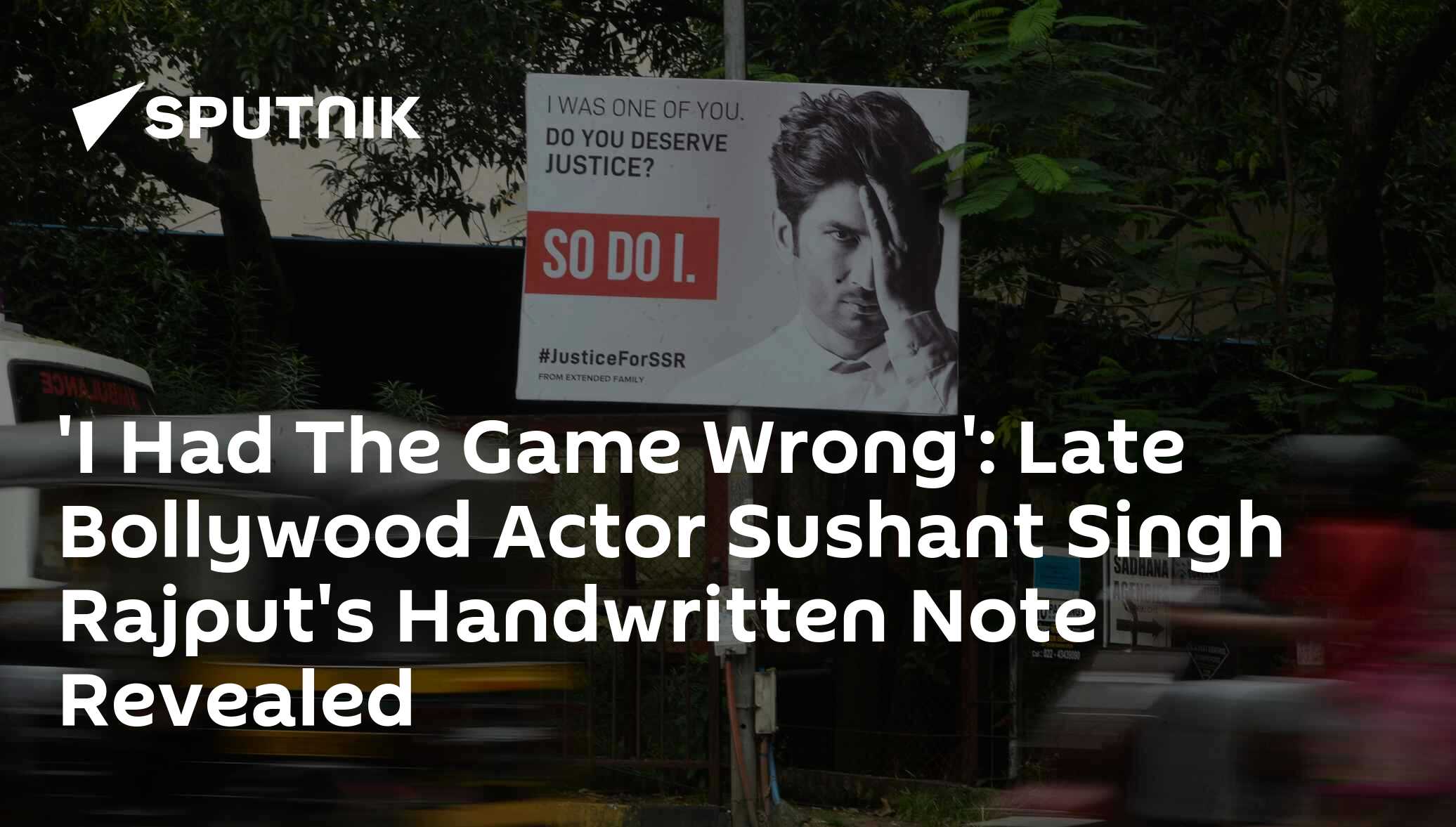 'I Had The Game Wrong': Late Bollywood Actor Sushant Singh Rajput's ...