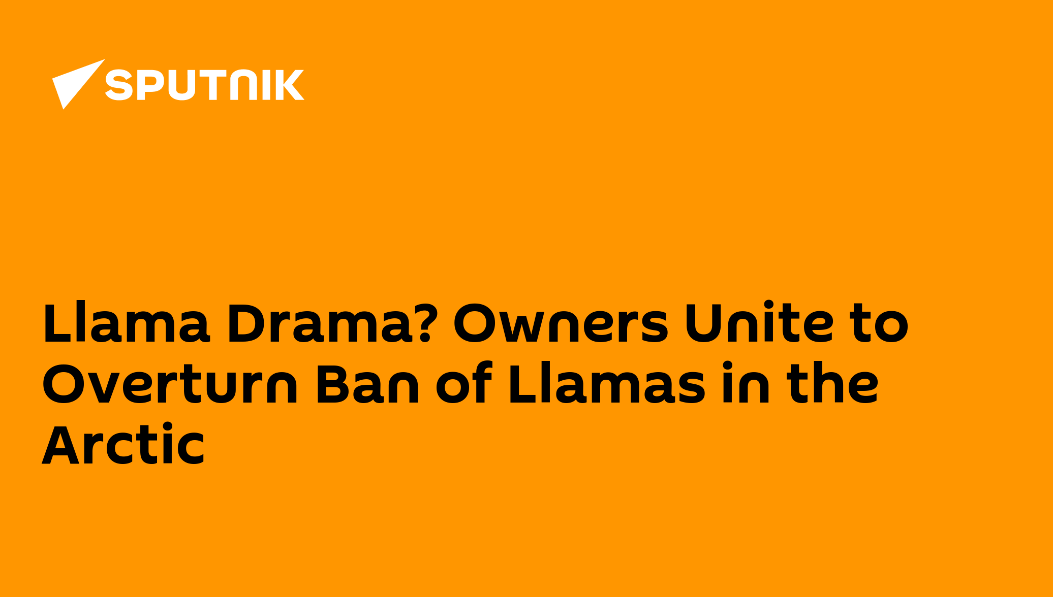 Llama Drama? Owners Unite to Overturn Ban of Llamas in the Arctic - 24. ...