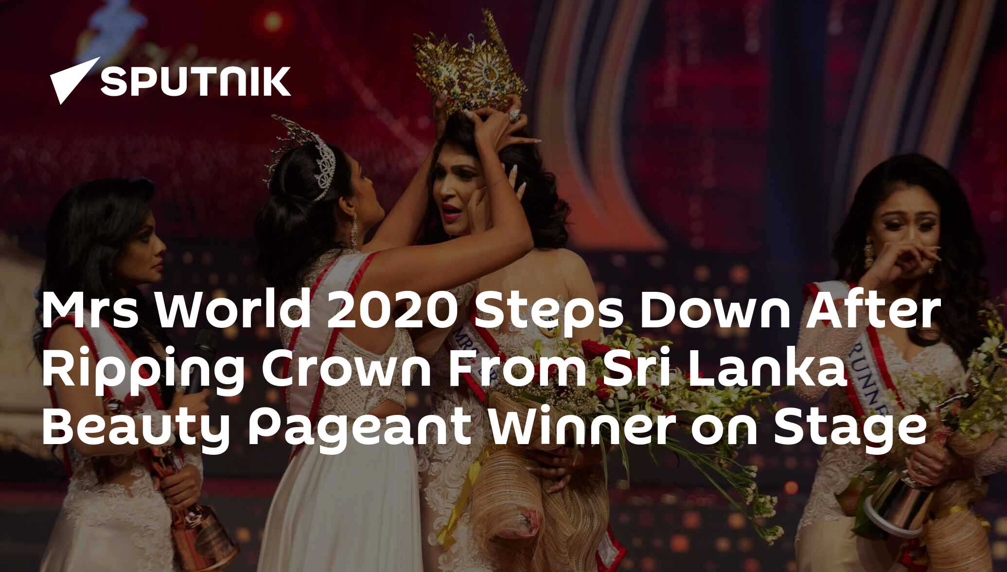 Mrs World 2020 Steps Down After Ripping Crown From Sri Lanka Beauty ...
