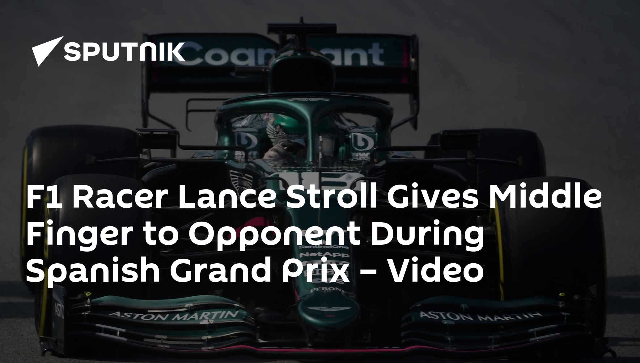 F1 Racer Lance Stroll Gives Middle Finger to Opponent During Spanish ...