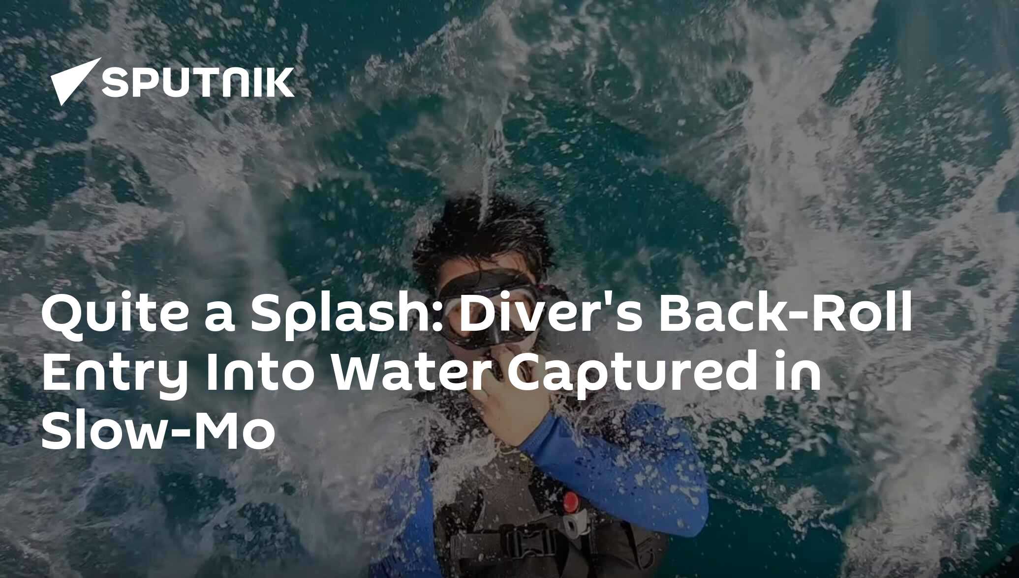 Quite a Splash: Diver's Back-Roll Entry Into Water Captured in Slow-Mo