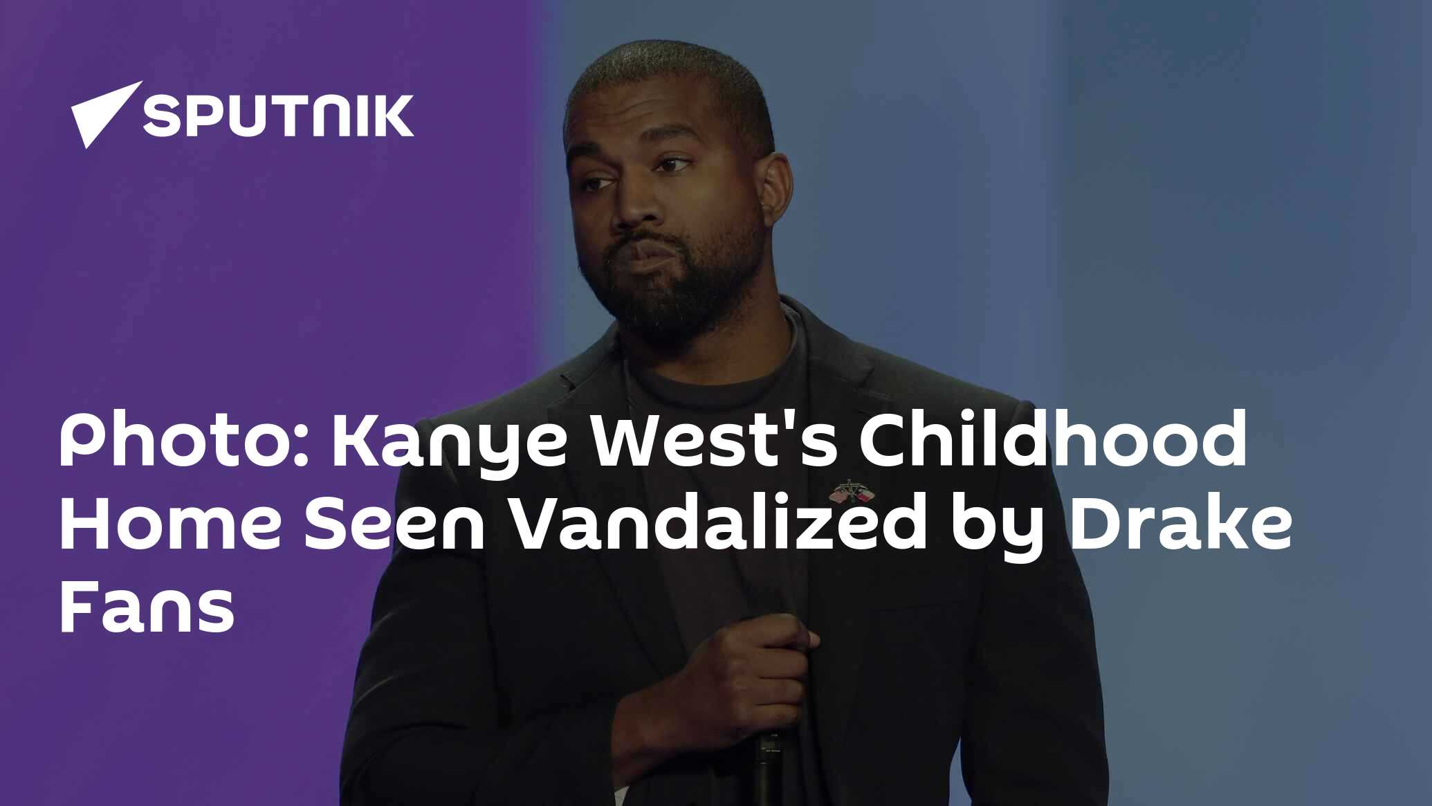 Photo: Kanye West's Childhood Home Seen Vandalized by Drake Fans