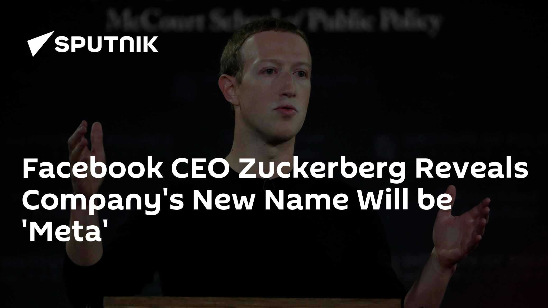 Facebook CEO Zuckerberg Reveals Company's New Name Will be 'Meta' - 28. ...