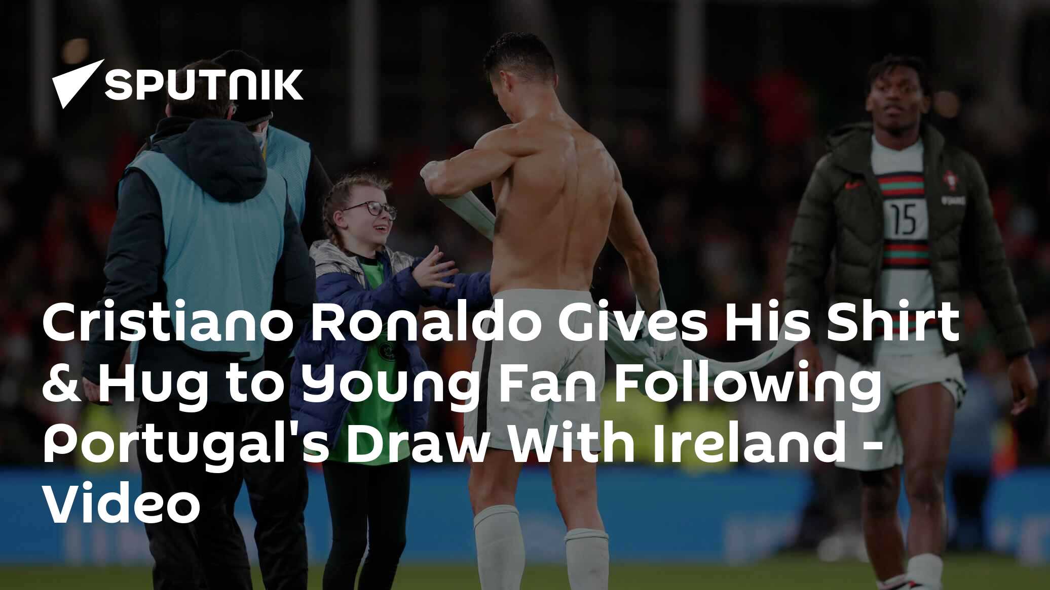 Cristiano Ronaldo Gives His Shirt & Hug to Young Fan Following Portugal ...