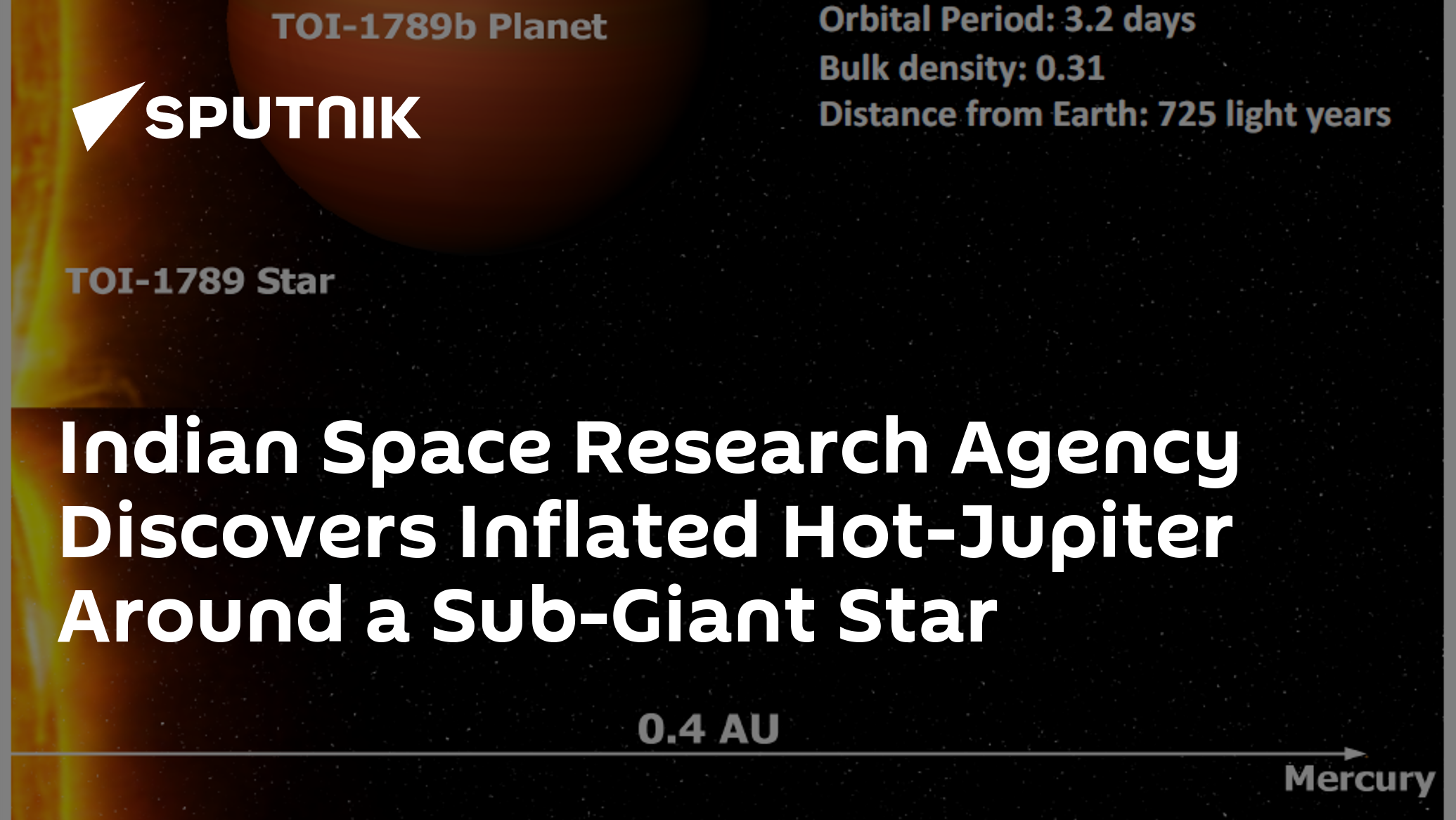 Indian Space Research Agency Discovers Inflated Hot-Jupiter Around a ...