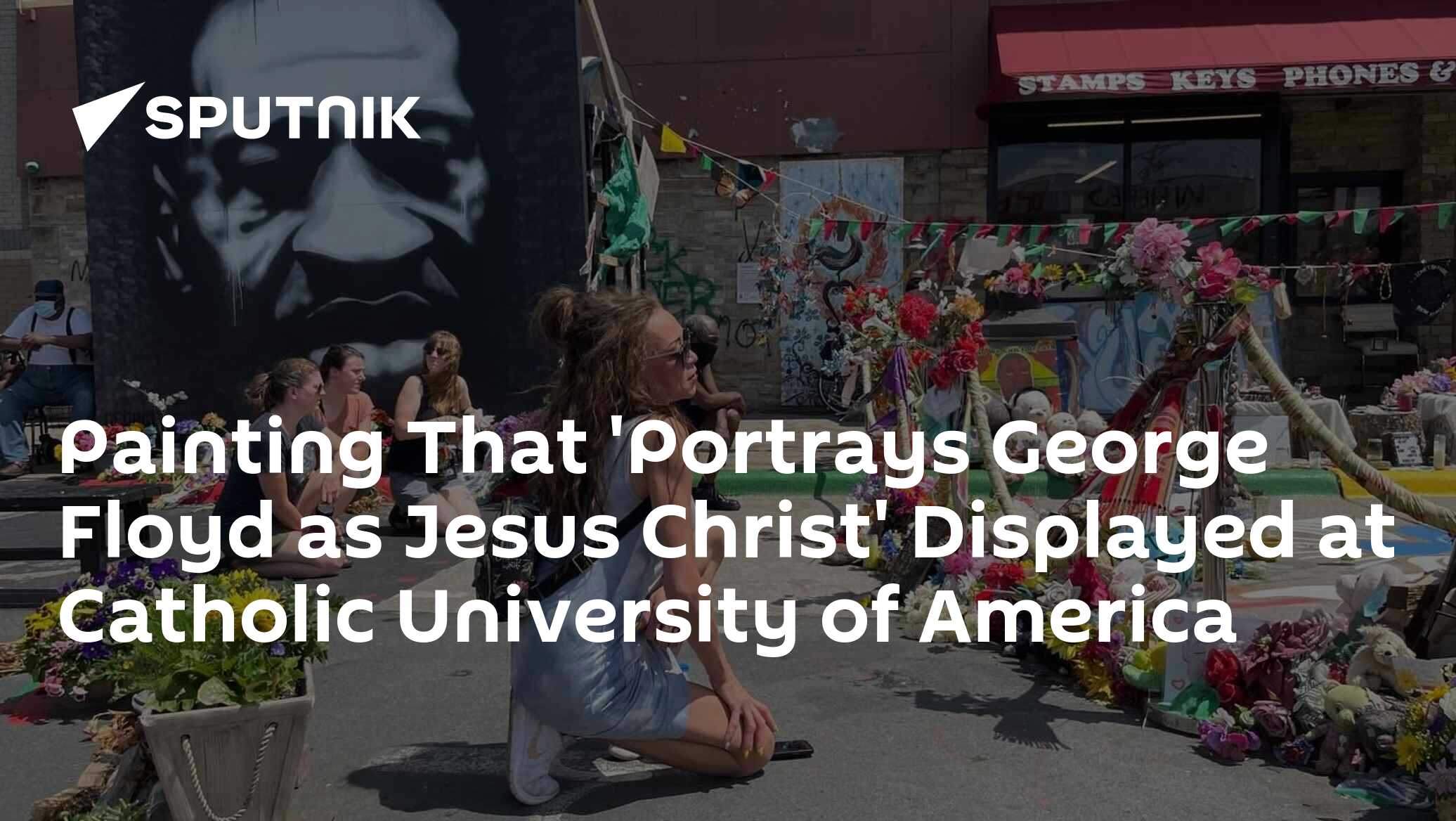 Painting That 'Portrays George Floyd as Jesus Christ' Displayed at ...