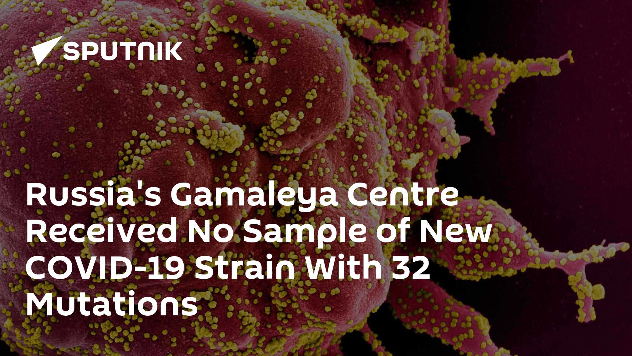 Russia's Gamaleya Centre Received No Sample of New COVID-19 Strain With ...