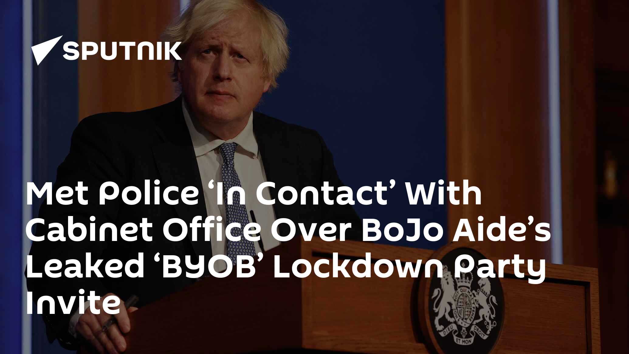 Met Police ‘In Contact’ With Cabinet Office Over BoJo Aide’s ‘BYOB ...