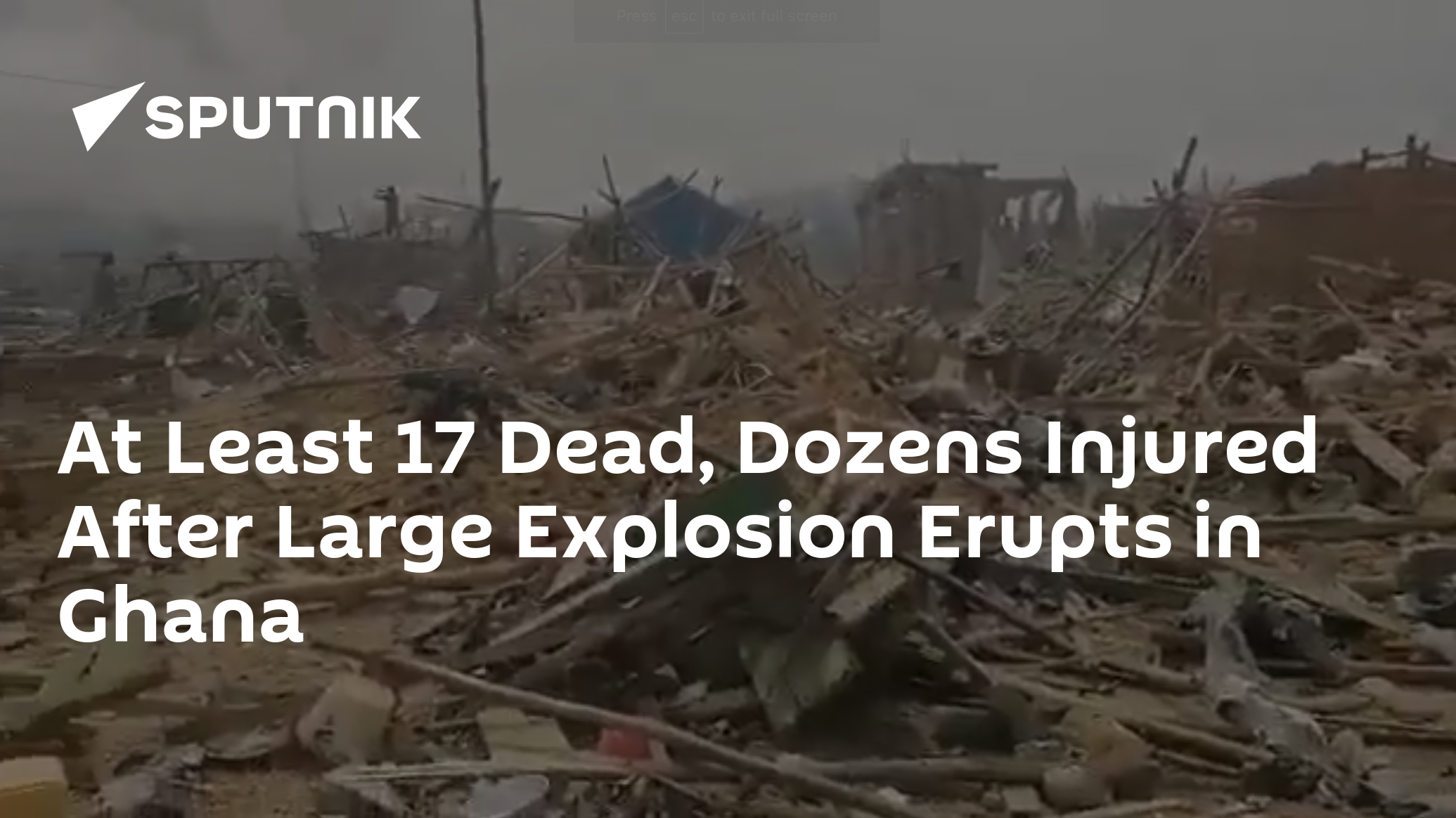 At Least 17 Dead, Dozens Injured After Large Explosion Erupts in Ghana ...