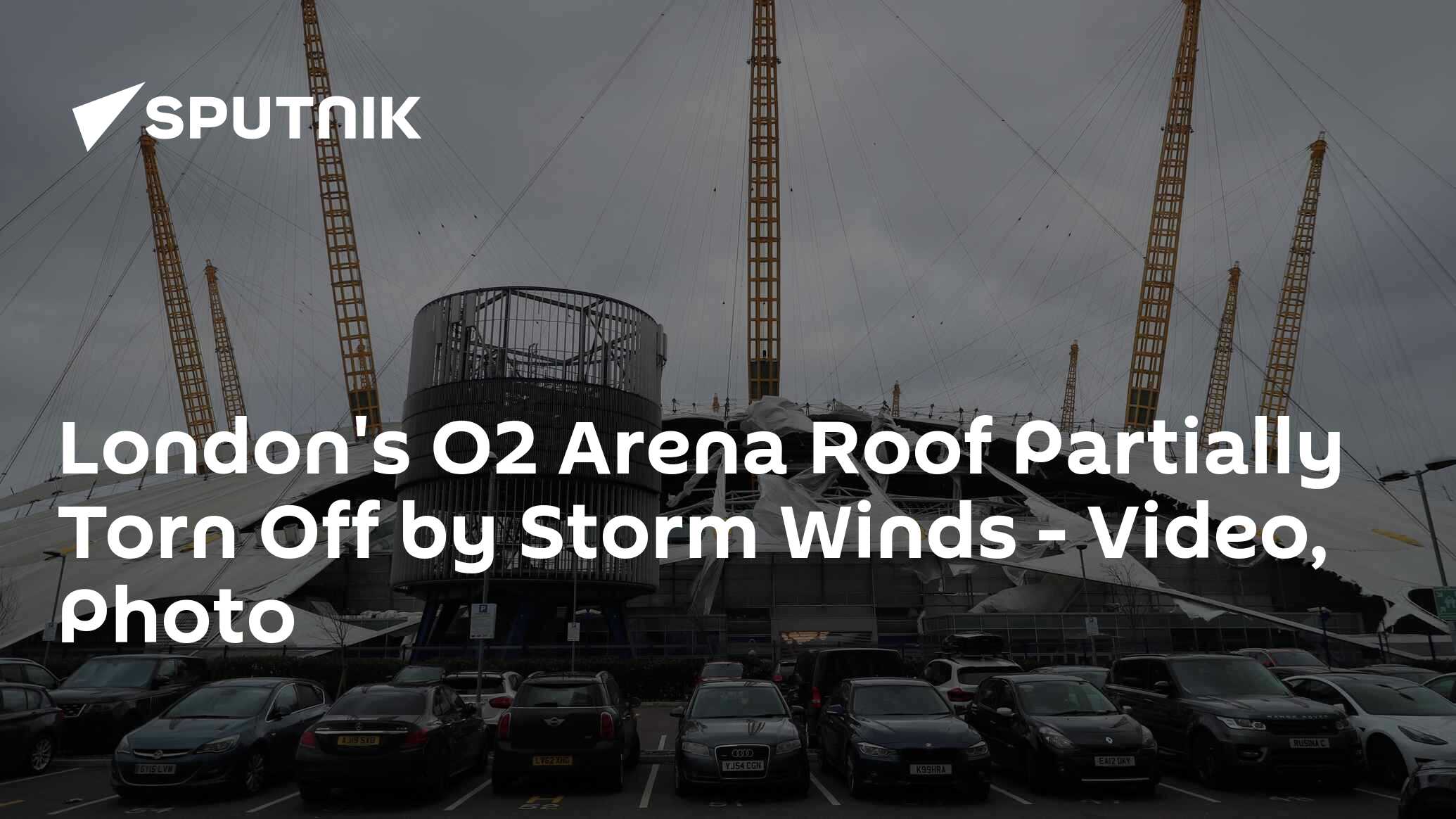 London's O2 Arena Roof Partially Torn Off by Storm Winds - Video, Photo ...