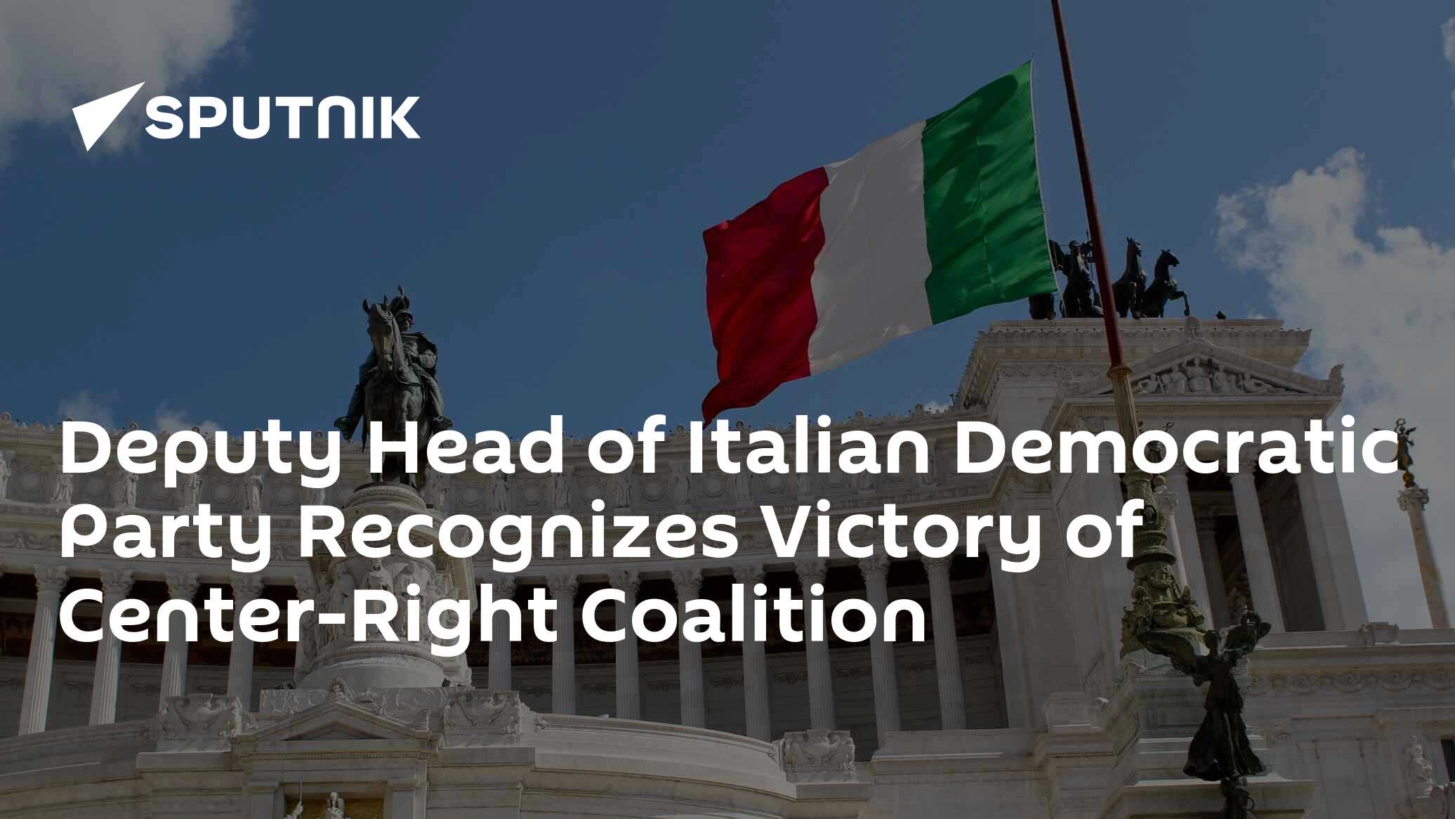 Deputy Head of Italian Democratic Party Recognizes Victory of Center ...