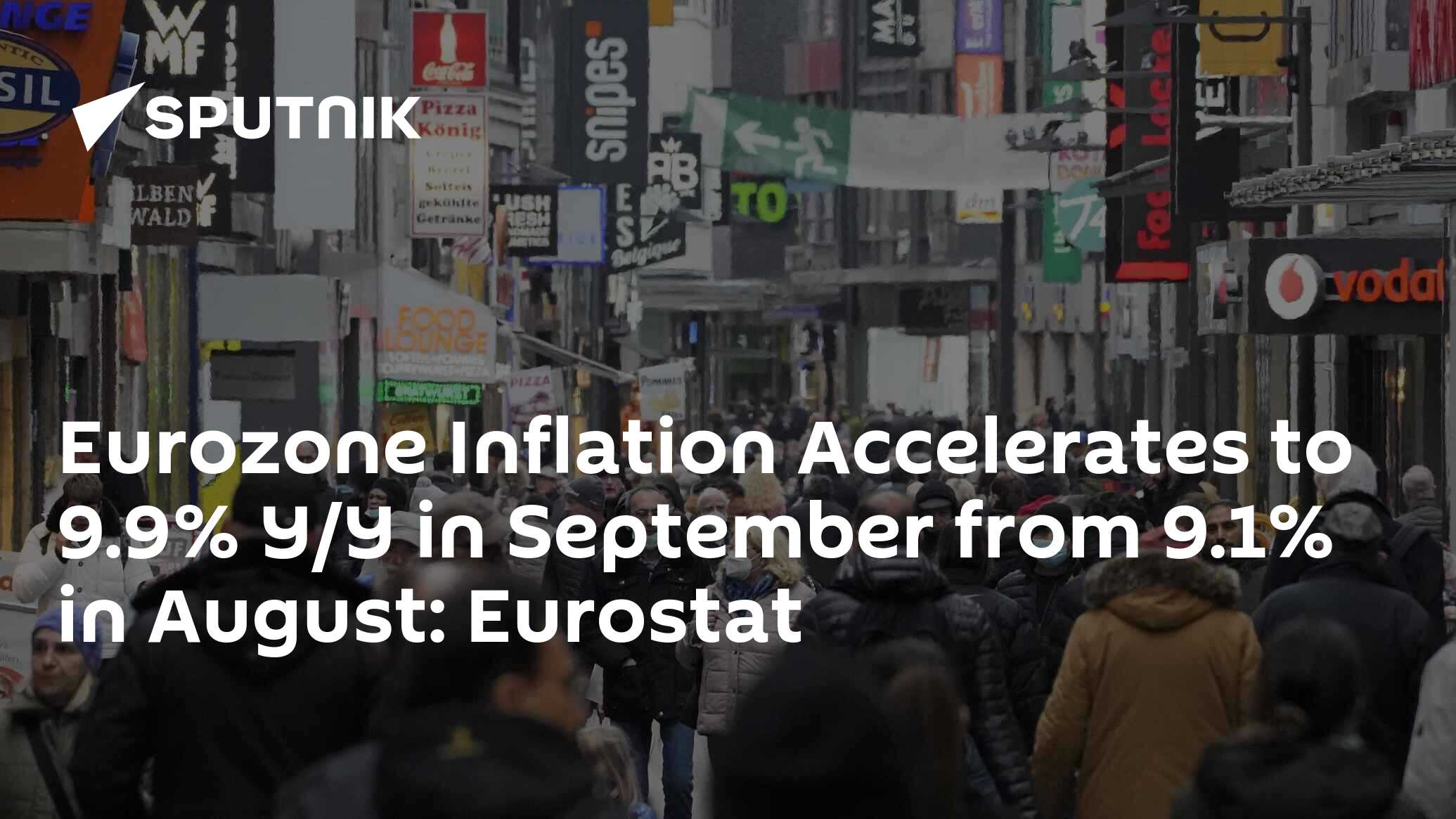 Eurozone Inflation Accelerates to 9.9% Y/Y in September from 9.1% in ...