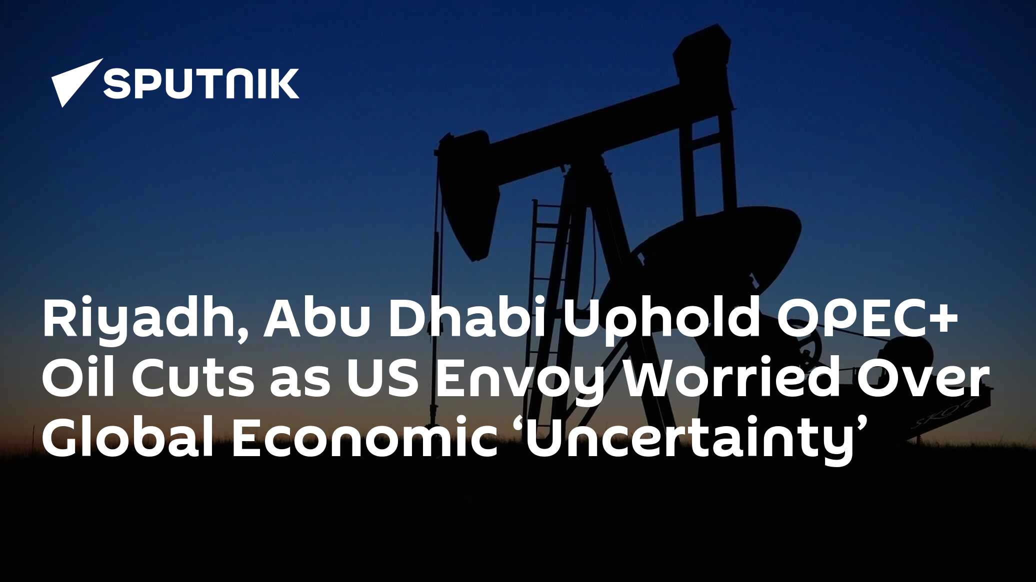 Riyadh, Abu Dhabi Uphold OPEC+ Oil Cuts as US Envoy Worried Over Global ...