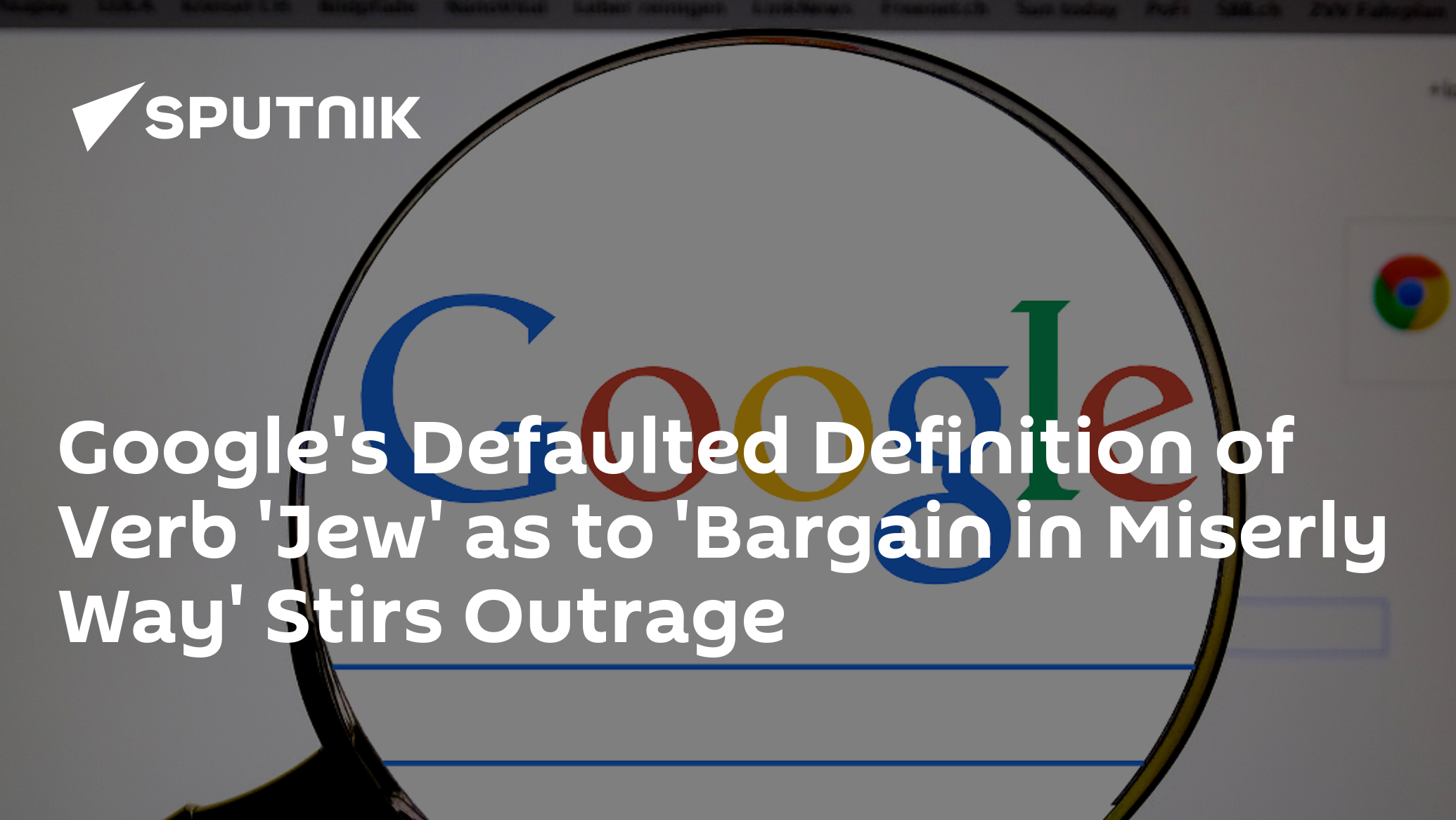 Google's Definition of Verb 'Jew' as to 'Bargain in Miserly Way' Stirs ...