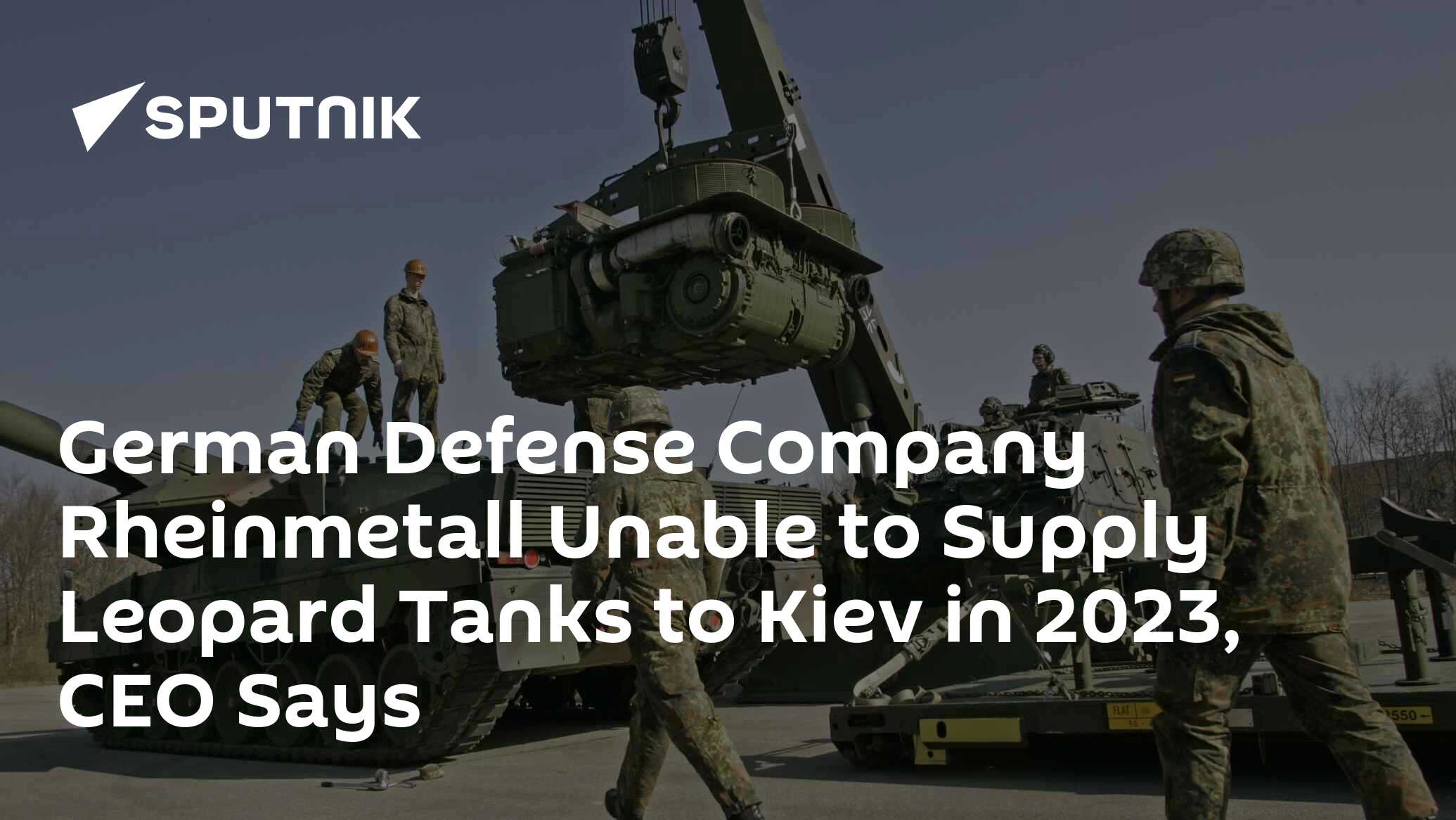 German Defense Company Rheinmetall Unable to Supply Leopard Tanks to ...