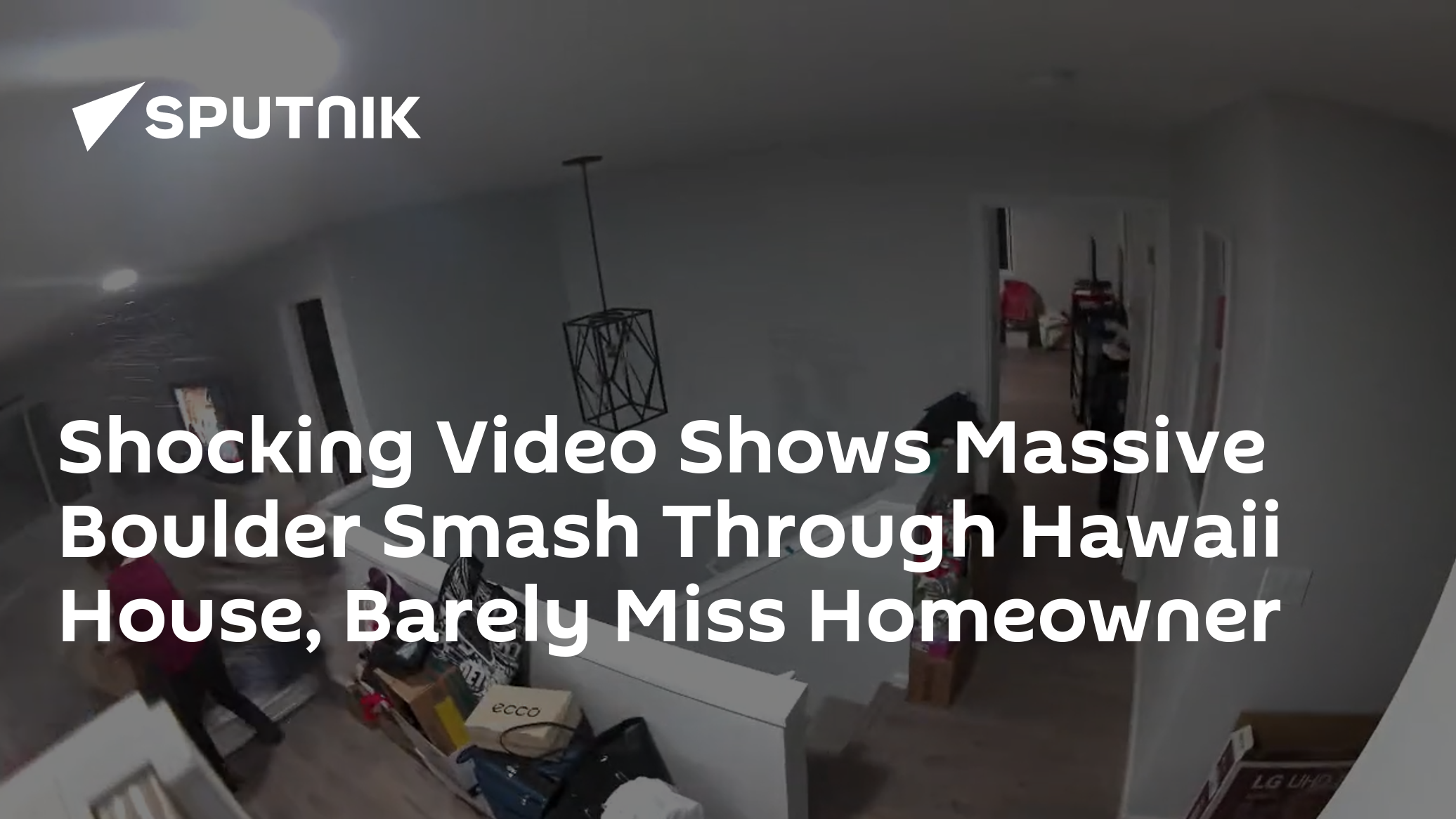 Shocking Video Shows a Massive Boulder Smashing Through Home