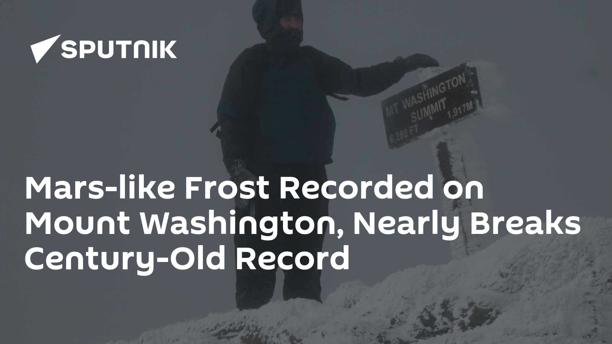 Mars-like Frost Recorded on Mount Washington, Nearly 100-years Record