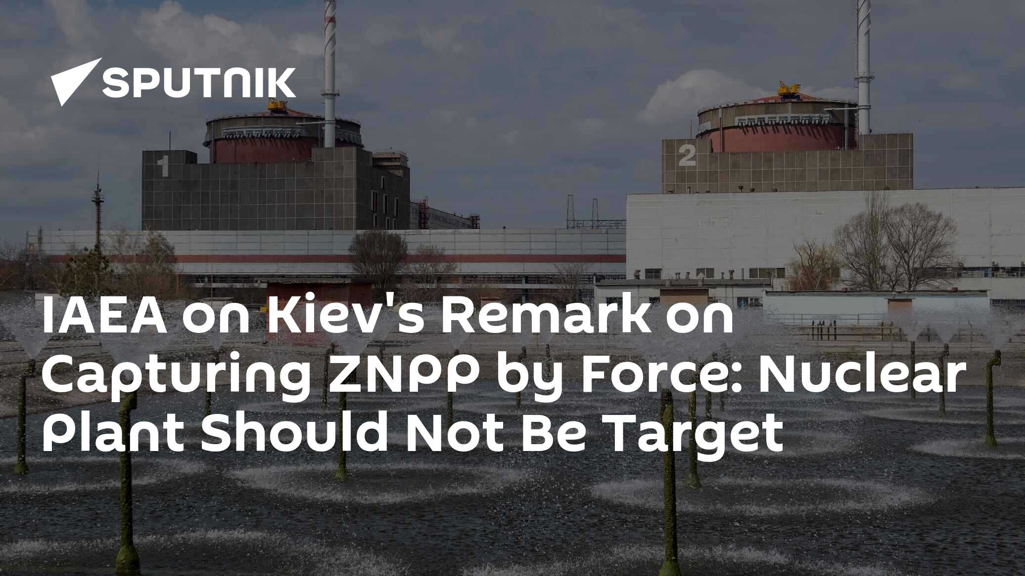 IAEA on Kiev’s Remark on Capturing ZNPP by Force: Nuclear Plant Should ...