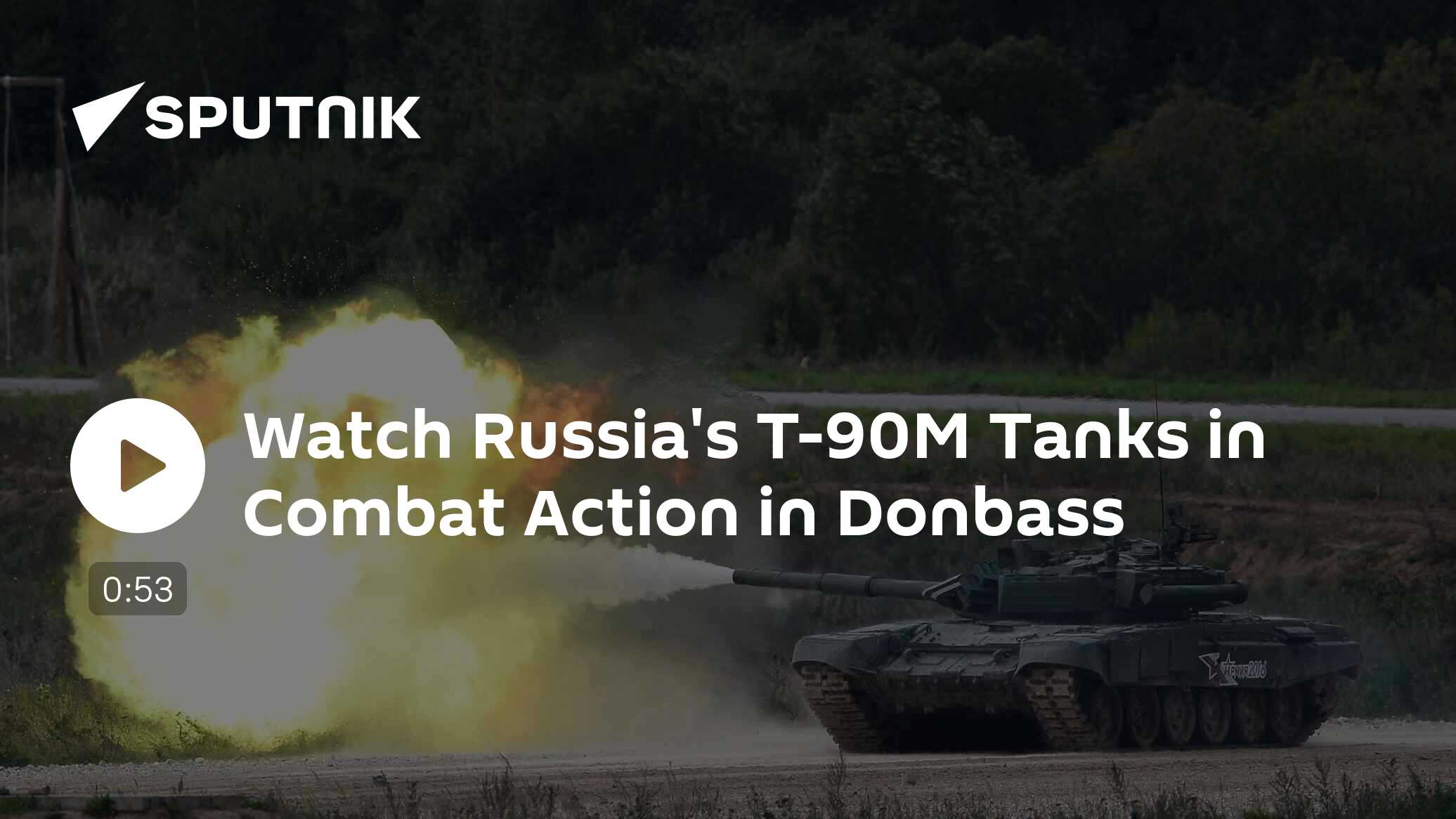 Watch Russia's T-90M Tanks in Combat Action in Donbass