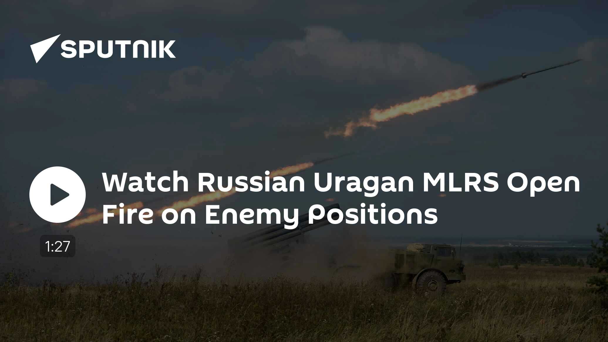 Russian Uragan MLRS Fire