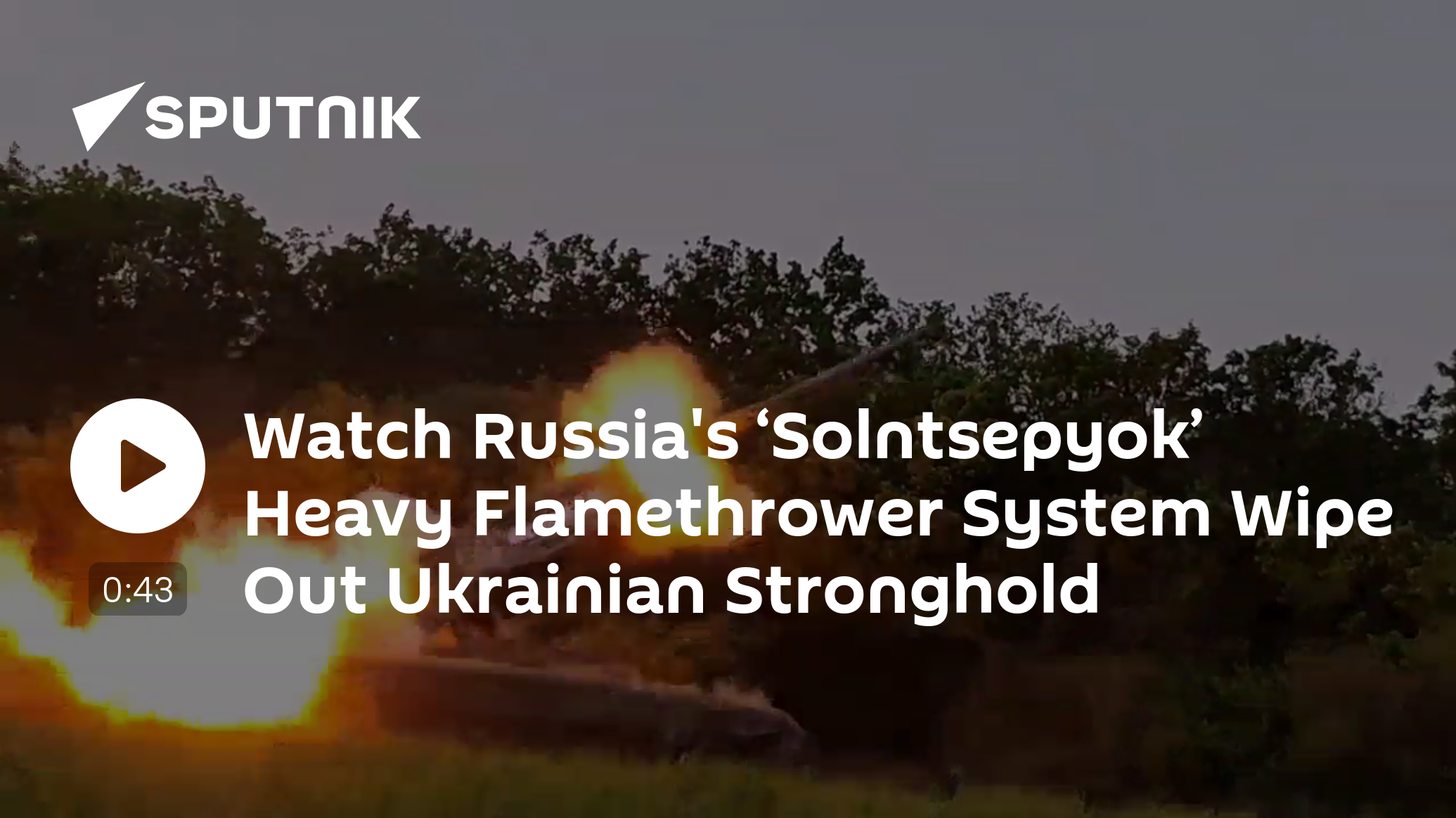 Watch Russia's ‘Solntsepyok’ Heavy Flamethrower System Wipe Out ...