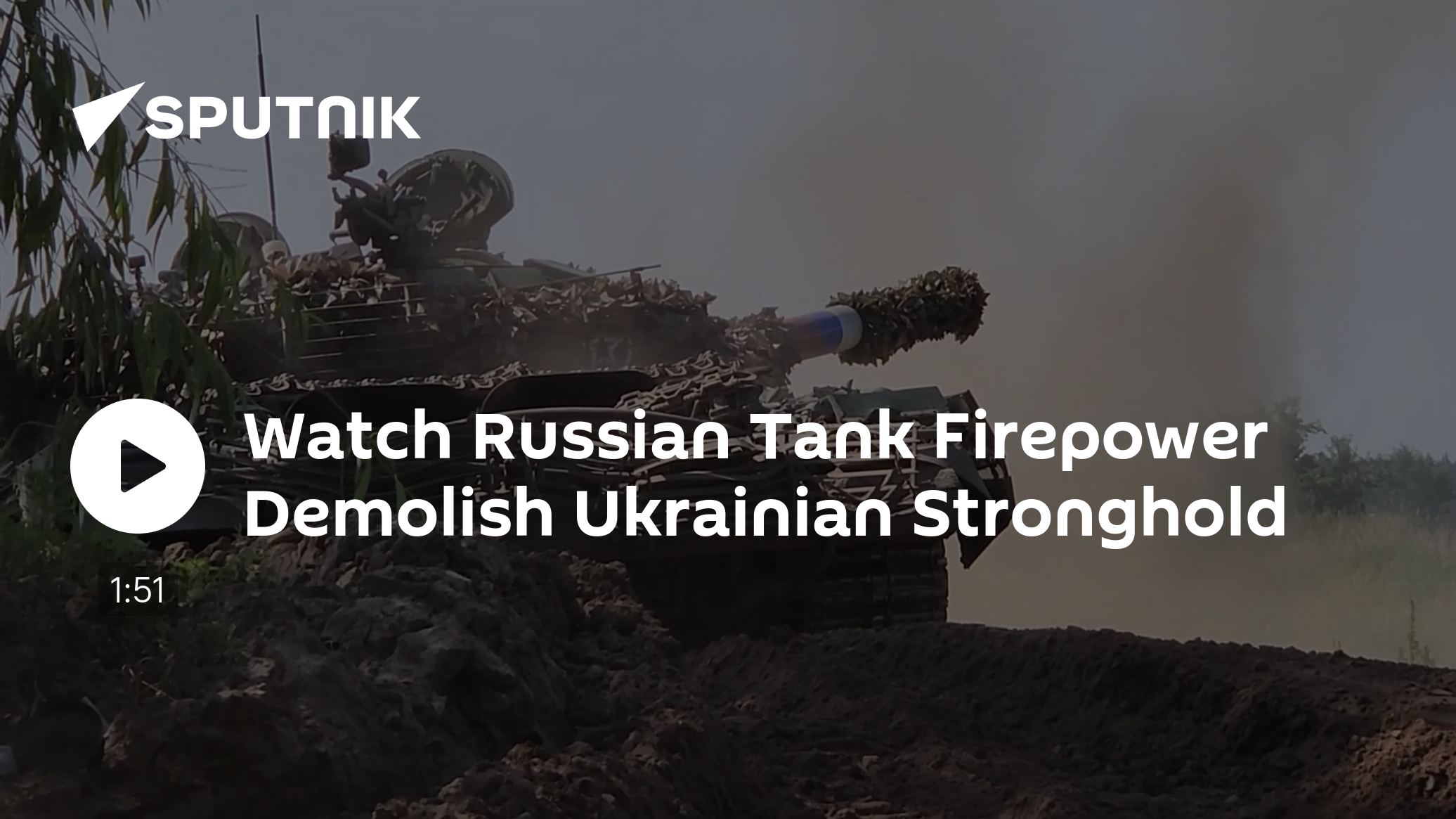 Watch Russian Tank Firepower Demolish Ukrainian Stronghold