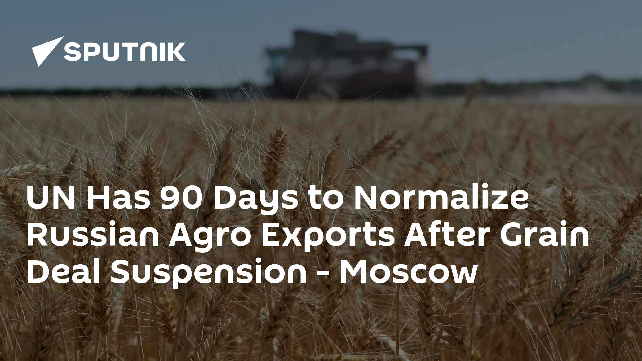Moscow Urges UN to Normalize Russian Agro Exports After Grain Deal ...