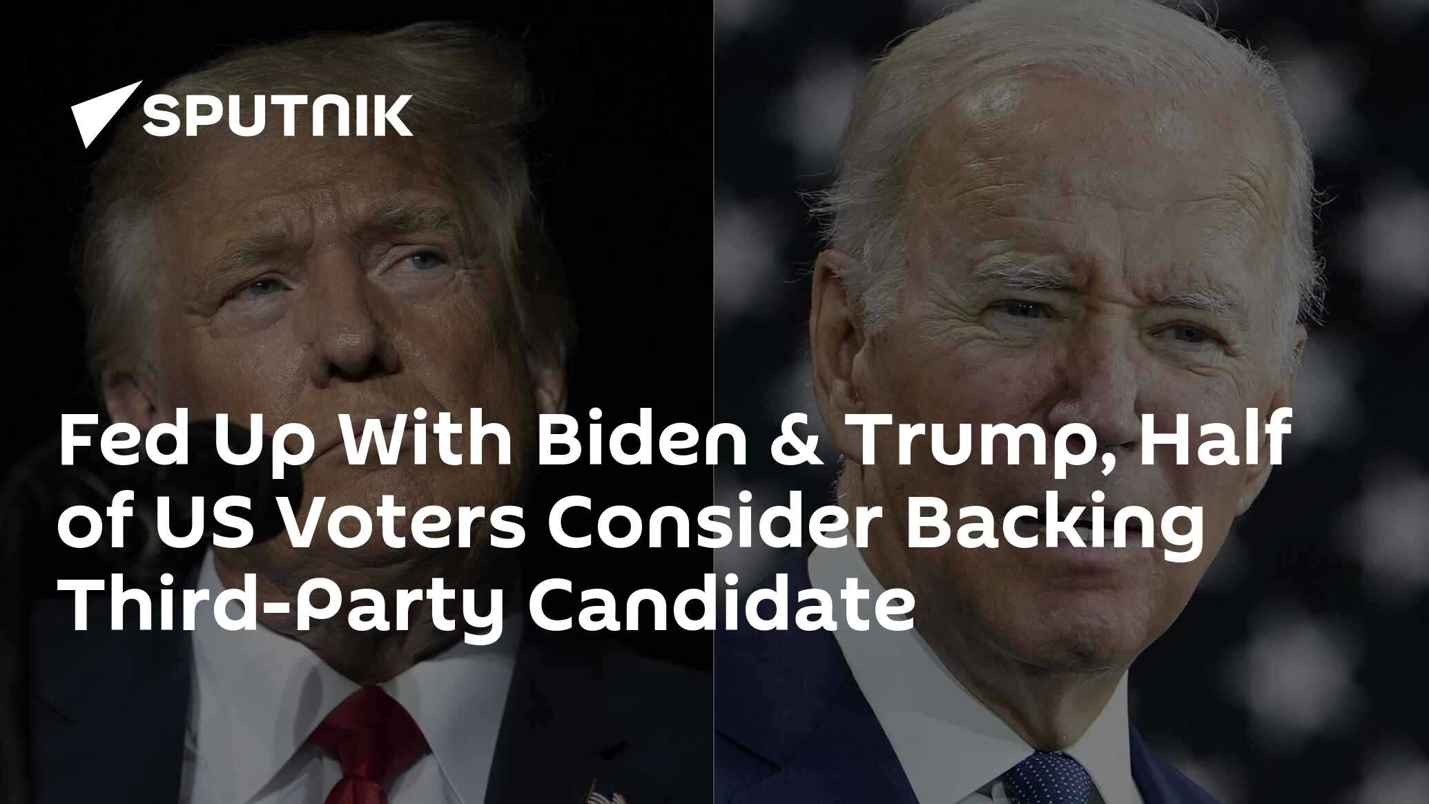 Half of Voters Consider a Third-Party Candidate in US 2024 Election - Poll