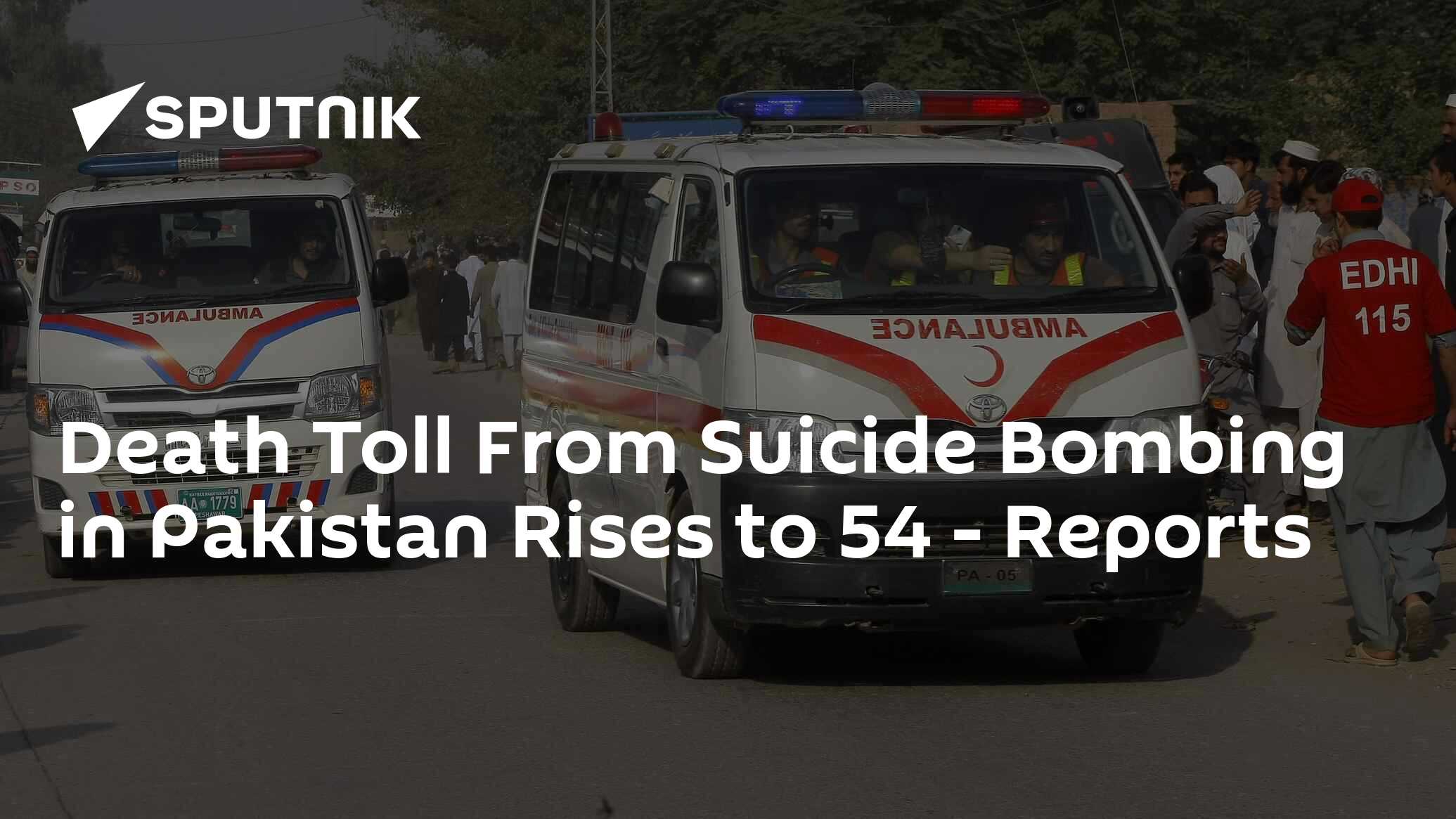 Death Toll From Suicide Bombing in Pakistan Rises to 54 - Reports