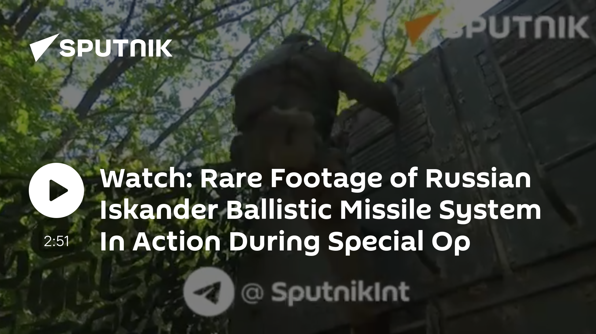 Watch Russian Iskander Ballistic Missile System Fires During Special Op