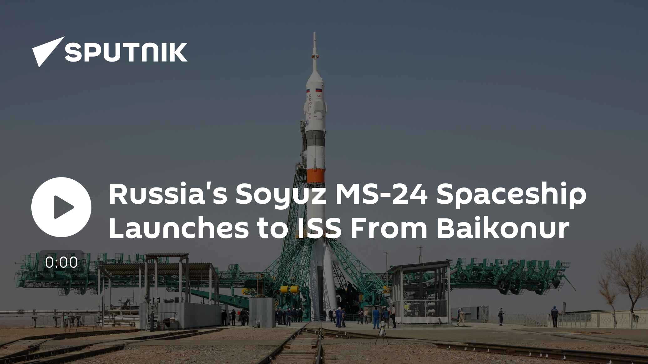 Soyuz-2.1a Rocket Carrying Cosmonauts, Astronaut to ISS Launches From ...