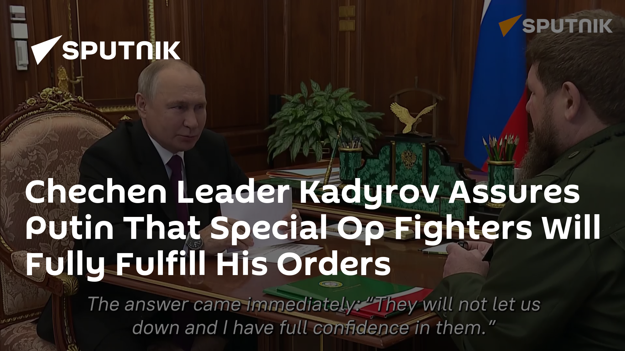 Putin Holds Meeting With Chechen Leader Kadyrov Moscow