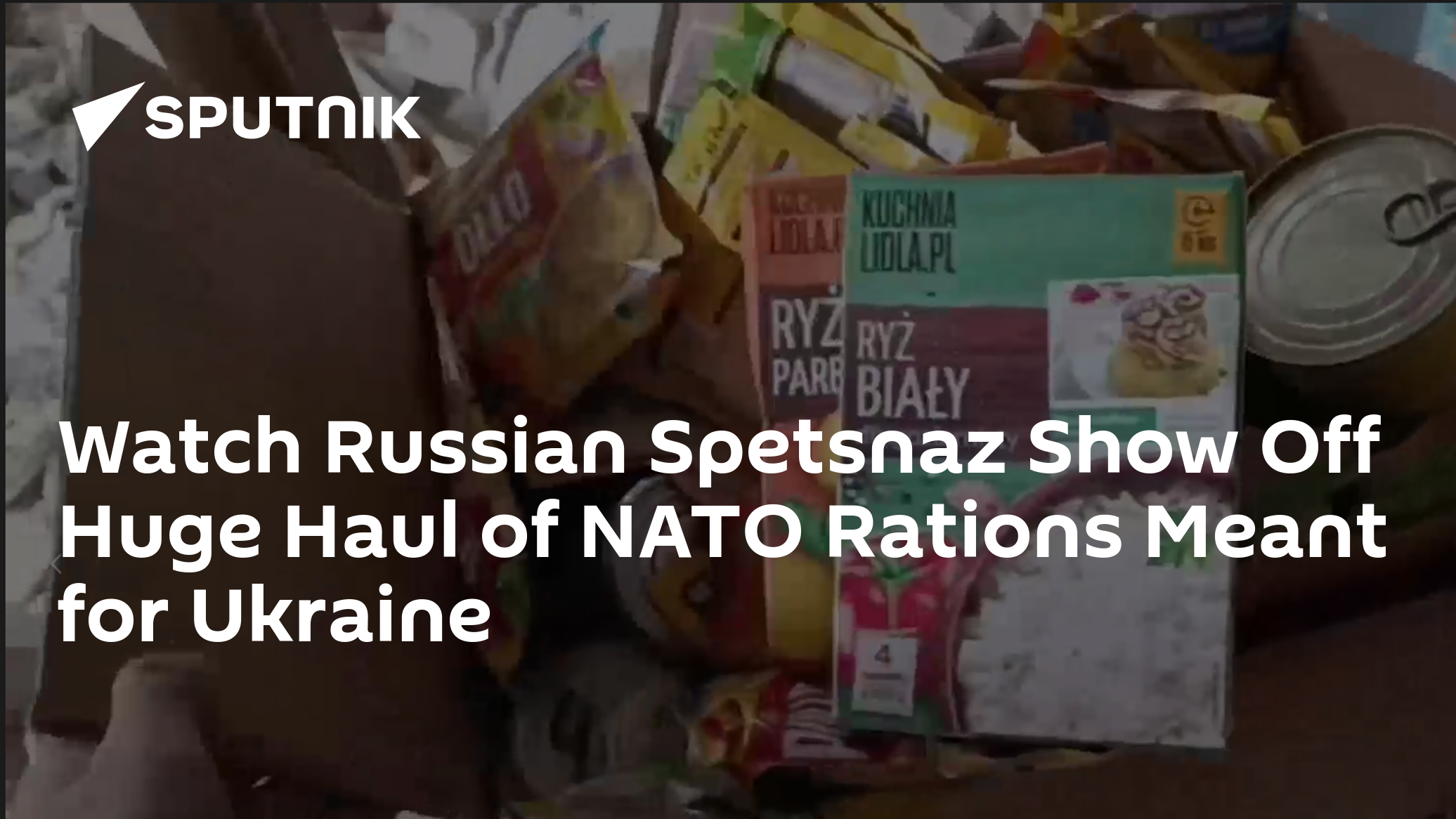 Watch Russian Spetsnaz Show Off Huge Haul of NATO Rations in Ukraine