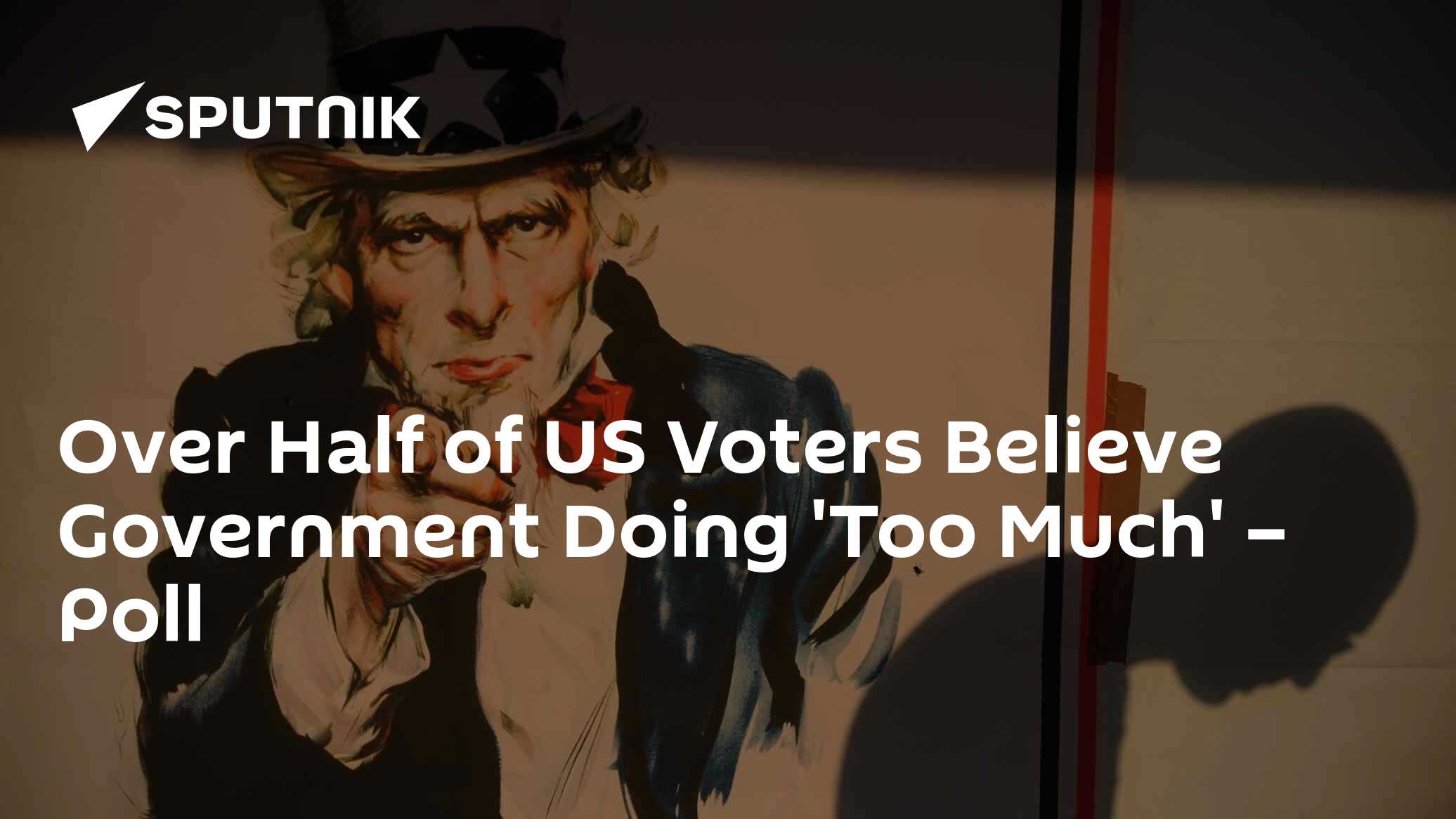 Over Half of US Voters Believe Government Doing 'Too Much' – Poll