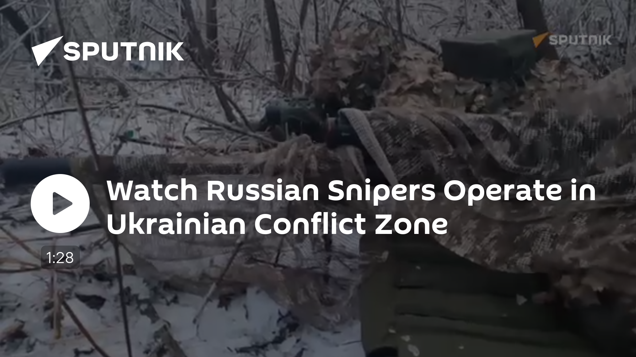 Watch Russian Snipers Operate in Ukrainian Conflict Zone