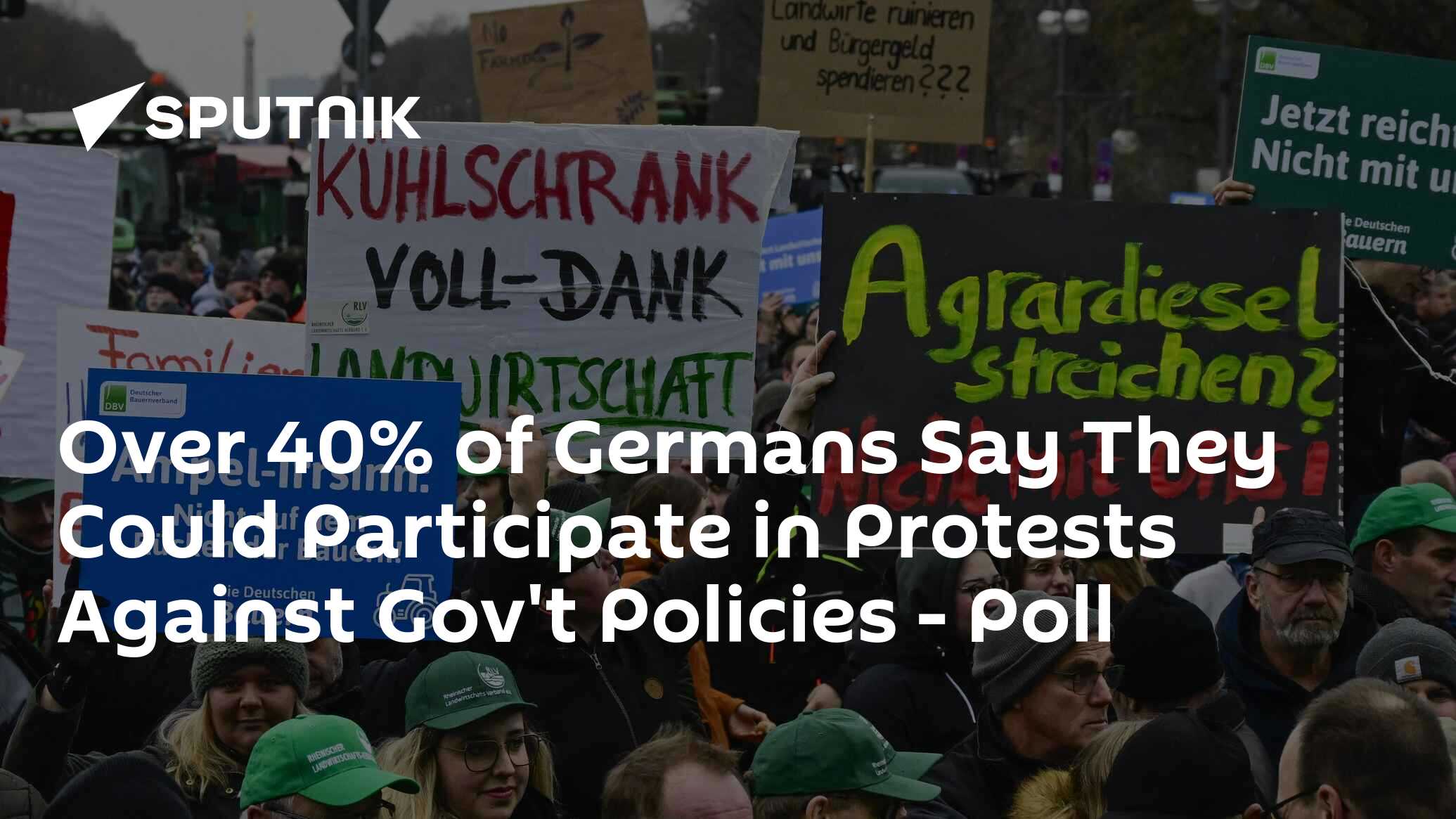 Over 40% of Germans Say They Could Participate in Protests Against Gov ...