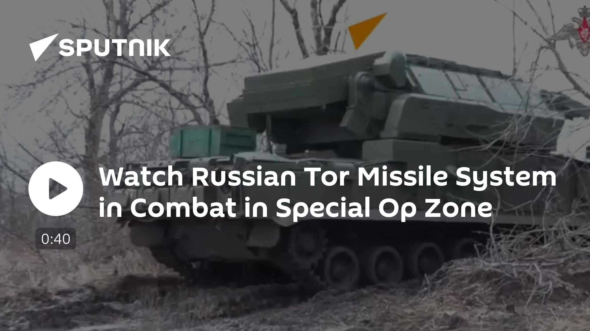 Watch Russia's Tor Missile System in Combat Action in Special Op Zone