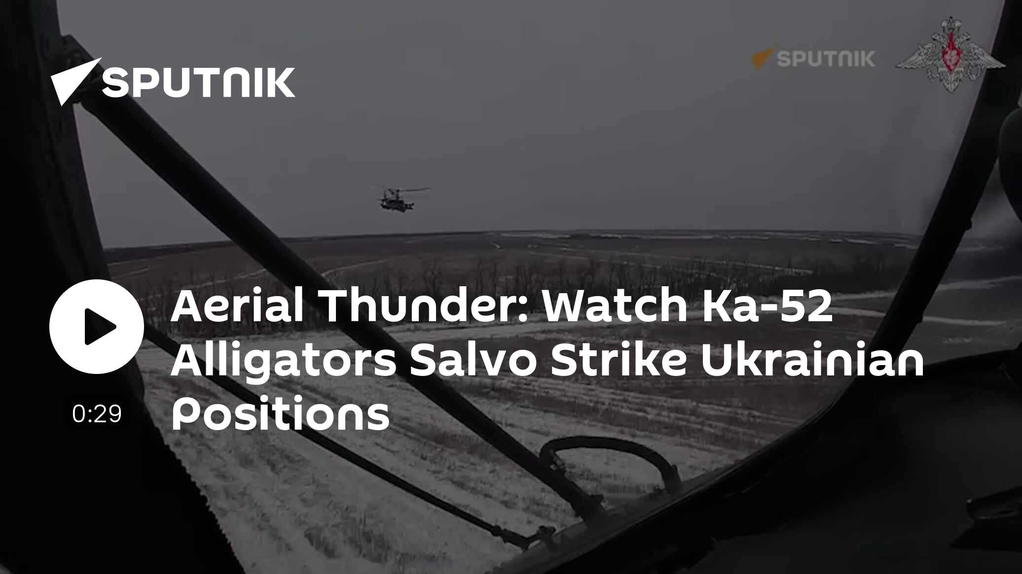 Aerial Thunder: Watch Ka-52 Alligators Salvo Strike Ukrainian Positions