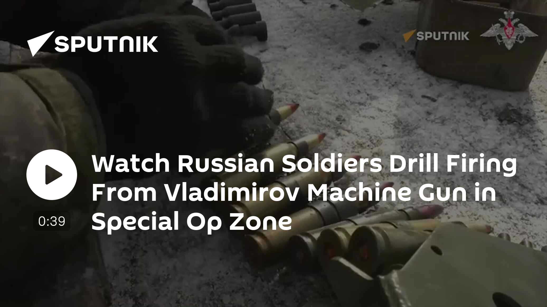 Watch Russian Servicemen Fire From Vladimirov Machine Gun in Special Op ...