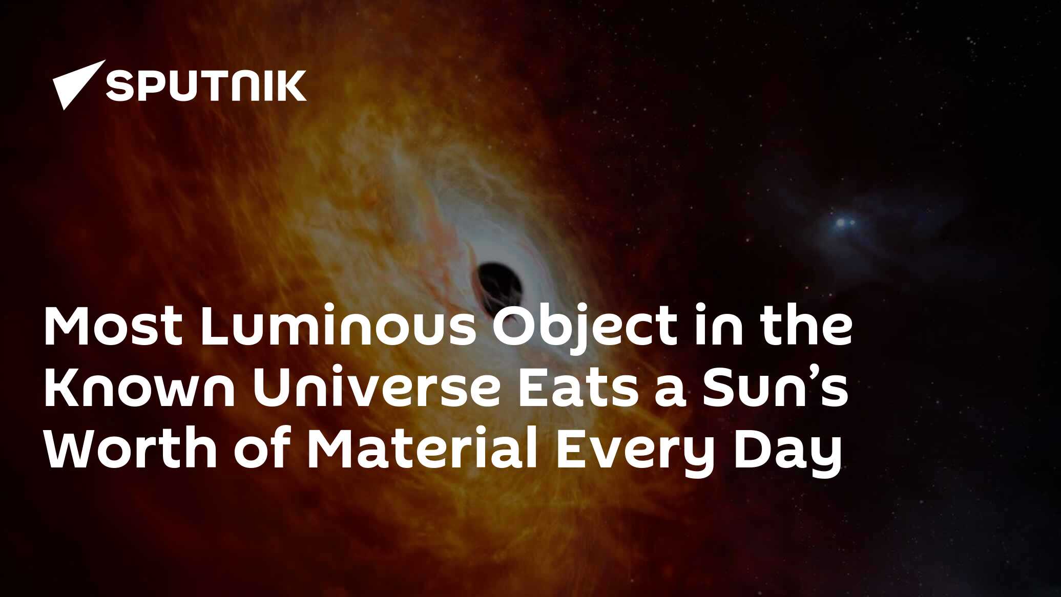 Fastest Growing Black Hole Eats a Sun a Day