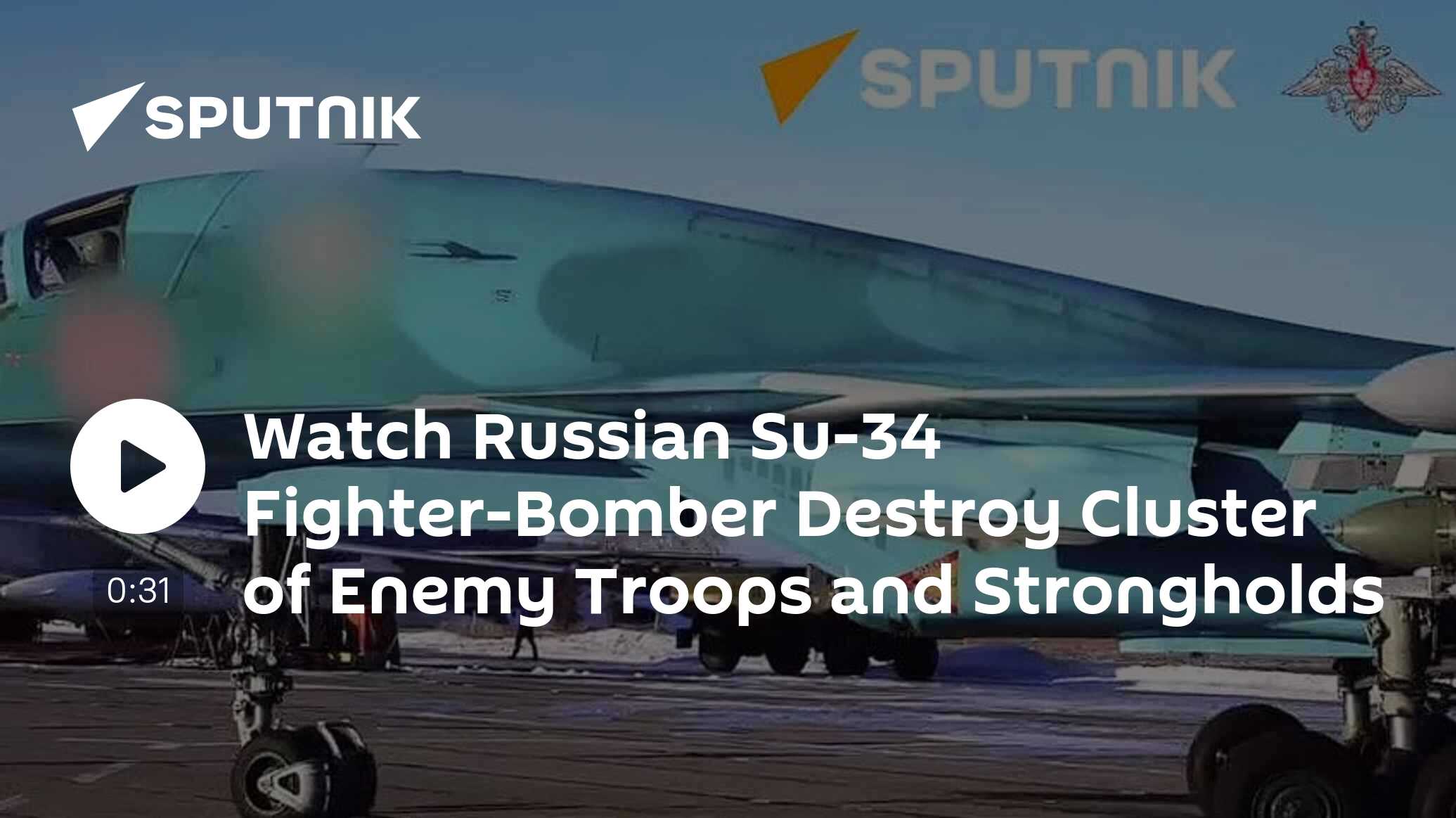 Watch Russian Su-34 Fighter-Bomber Destroy Cluster of Enemy Troops and ...
