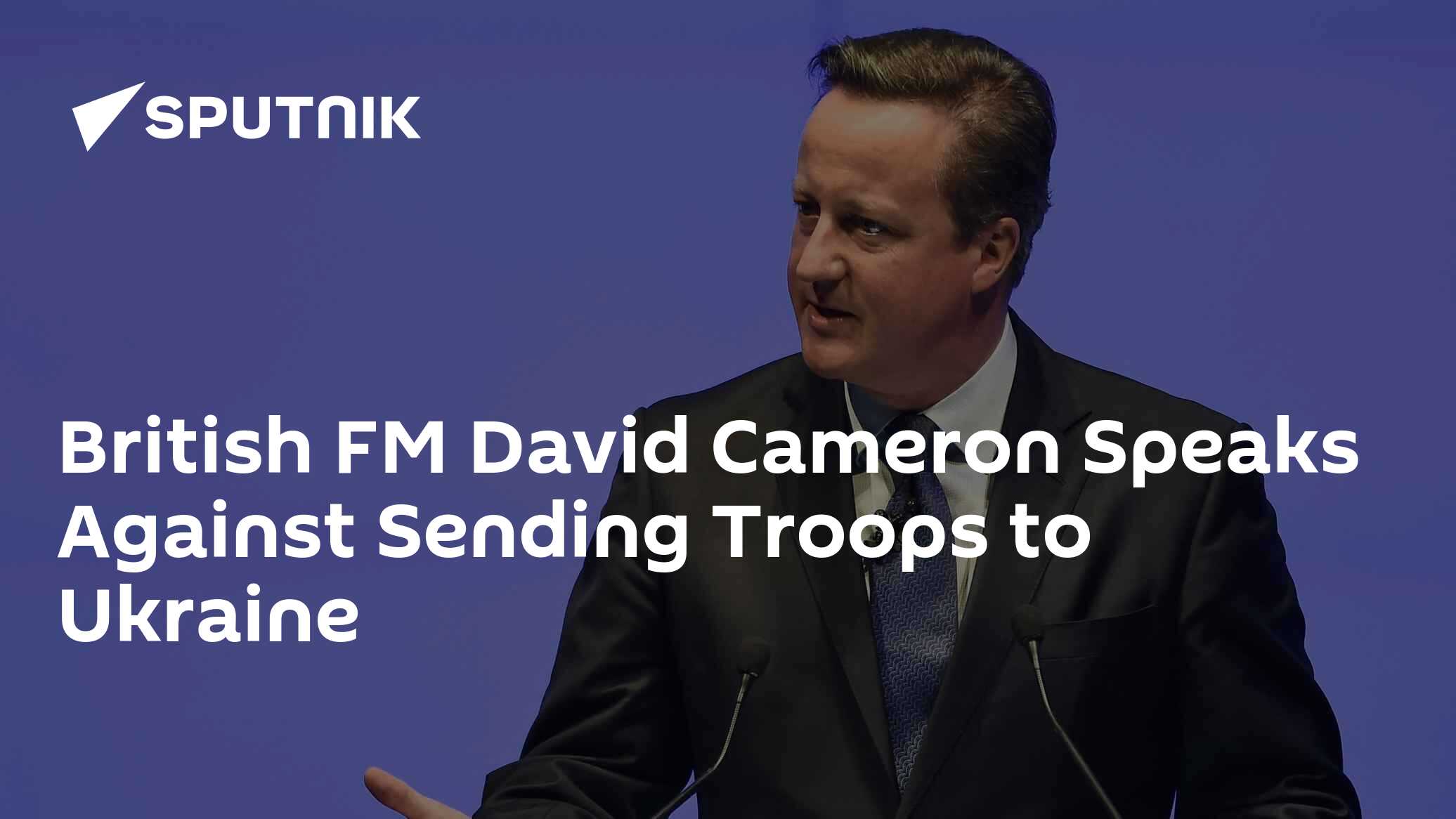 British FM David Cameron Speaks Against Sending Troops to Ukraine