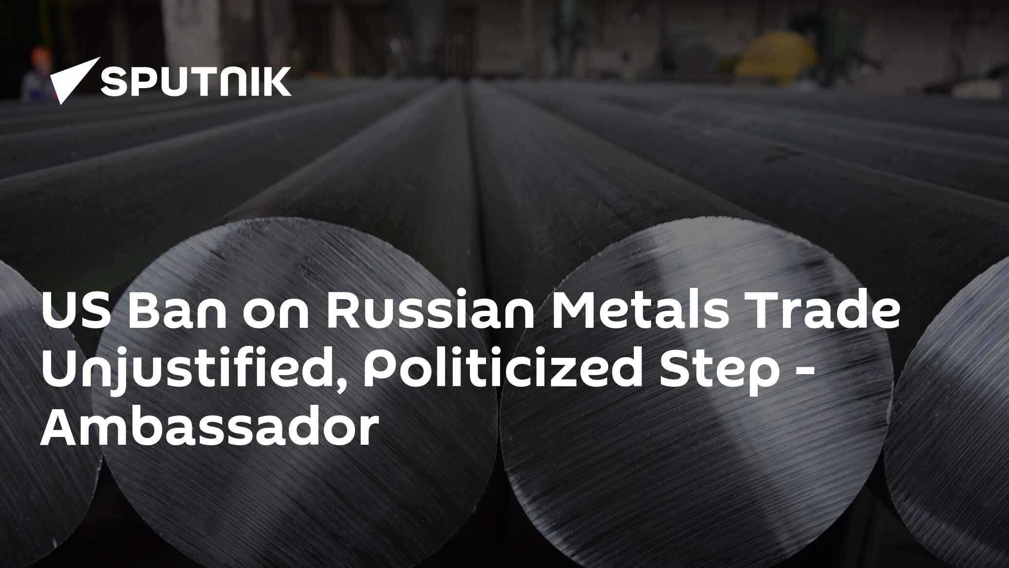 US Ban on Russian Metals Trade Unjustified, Politicized Step - Ambassador