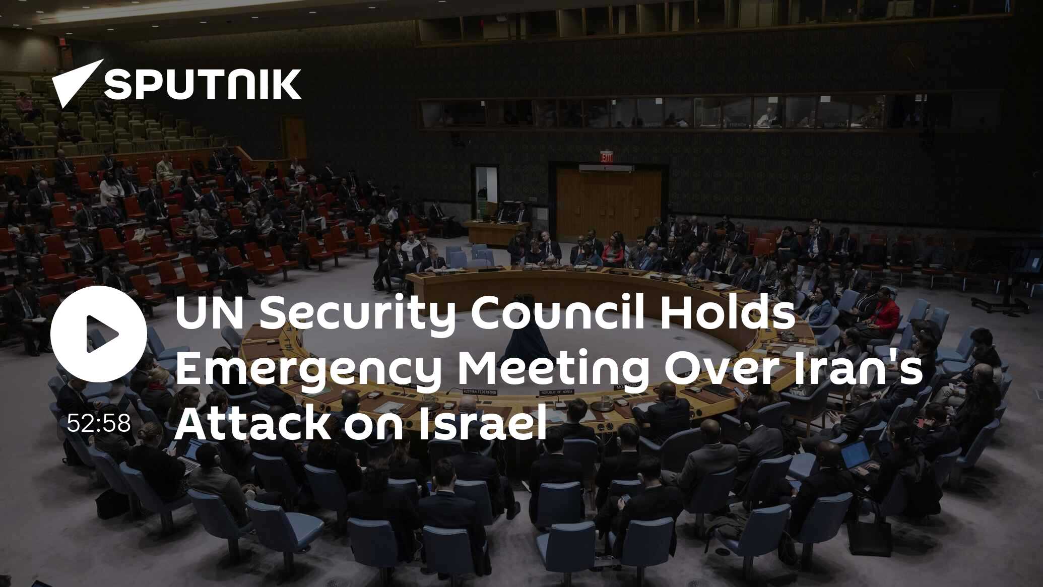 UN Security Council Holds Emergency Meeting Over Iran's Attack on Israel