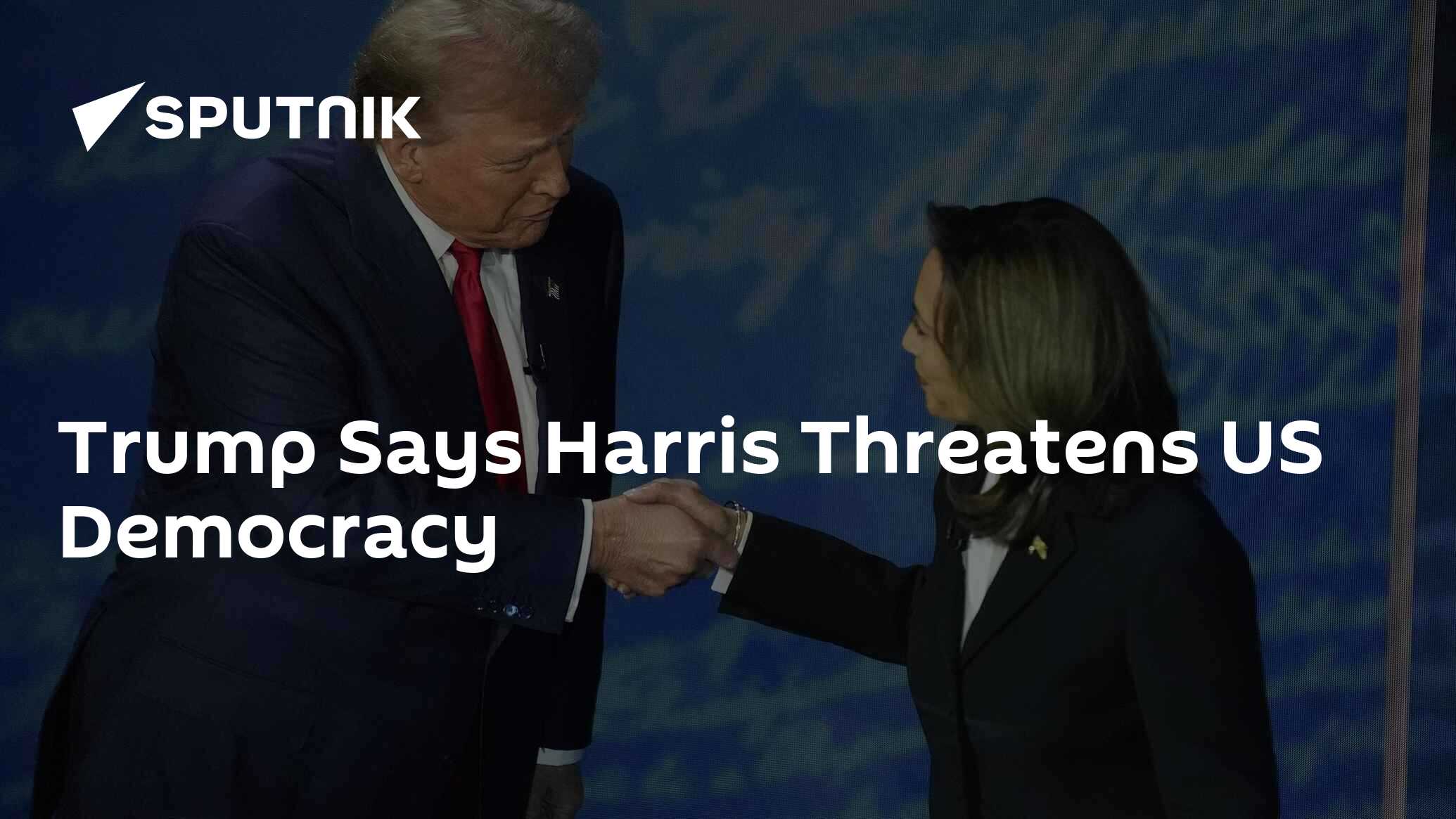 Trump Says Harris Threatens US Democracy