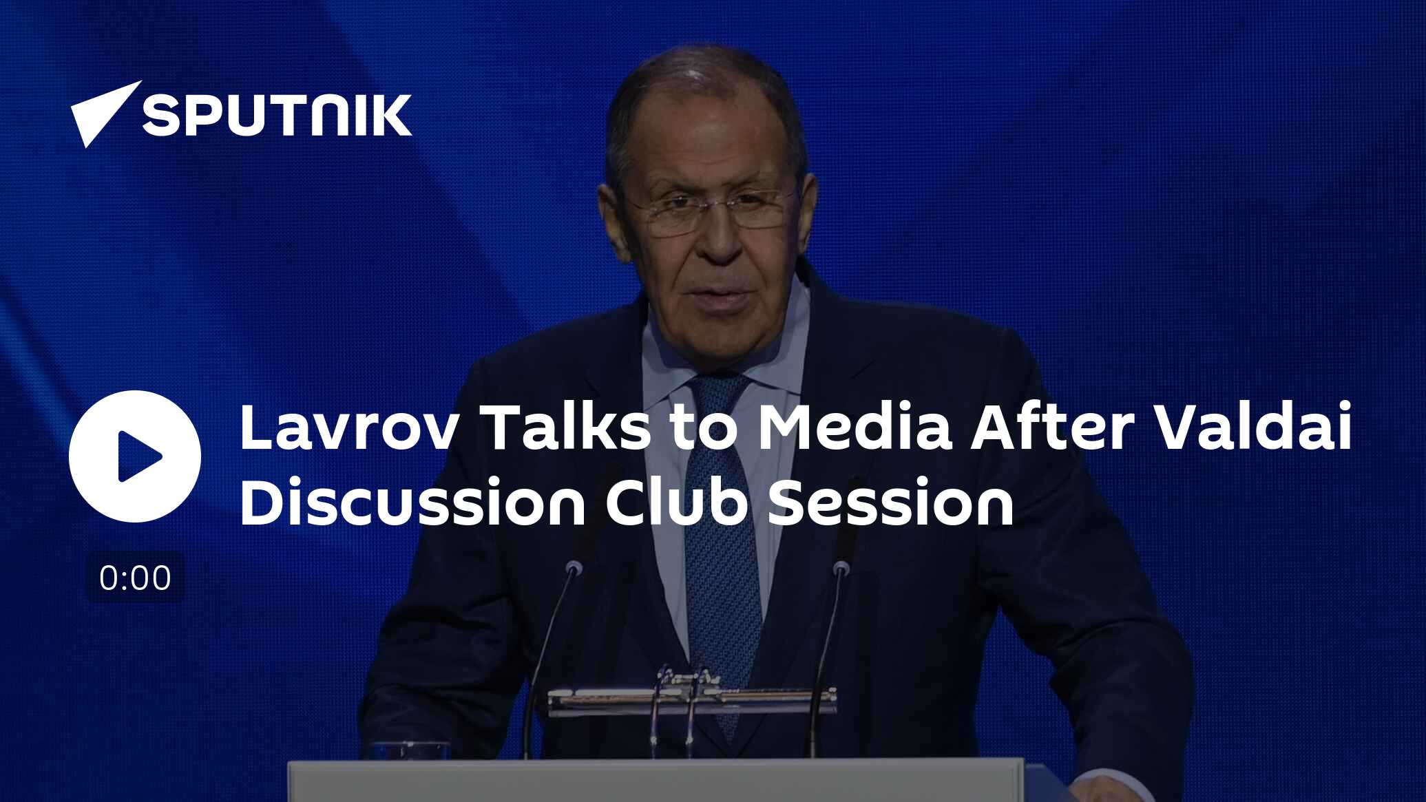 Lavrov Talks to Media After Valdai Discussion Club Session