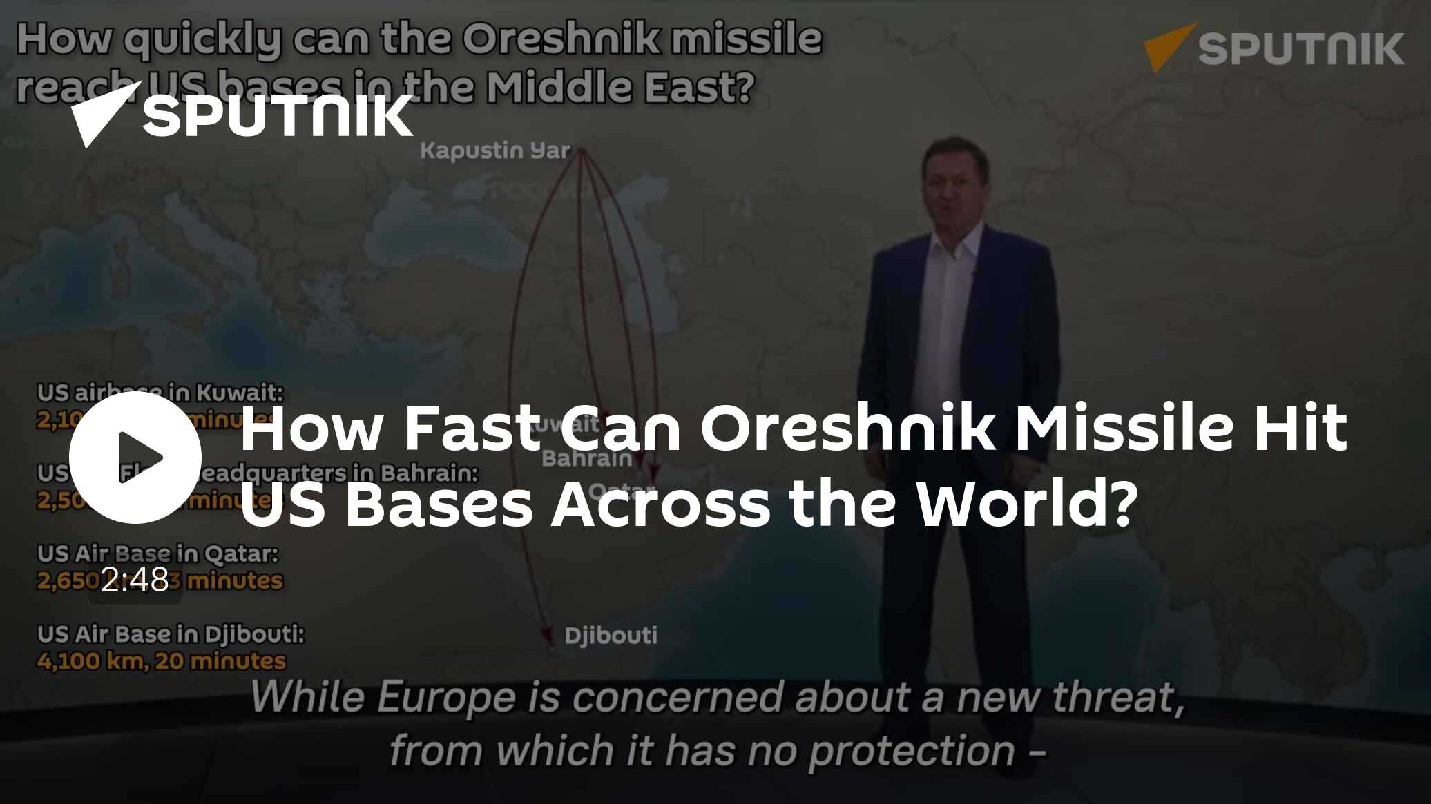 How Fast Can Oreshnik Missile Hit US Bases Across the World?
