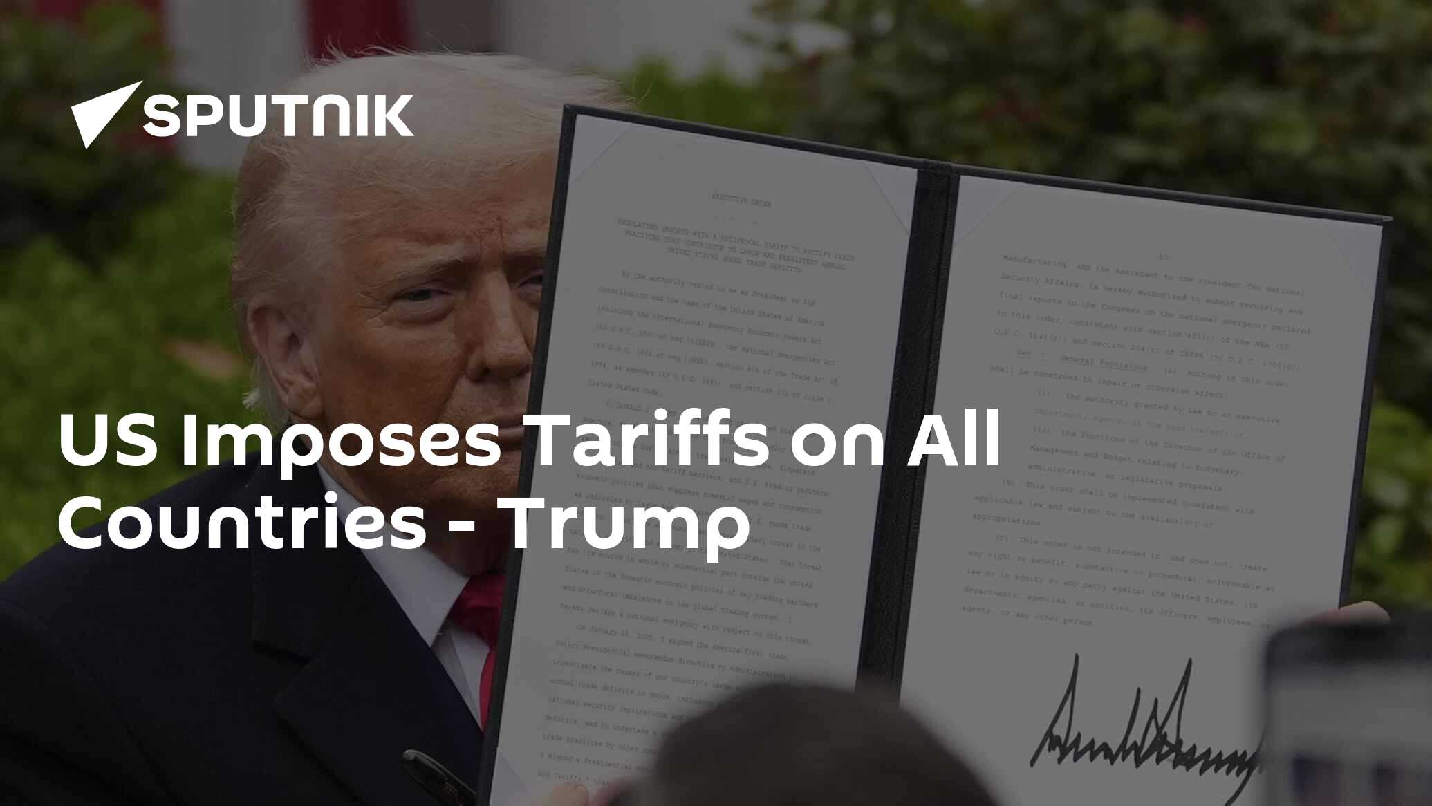US Imposes Tariffs on All Countries - Trump - South Africa Today