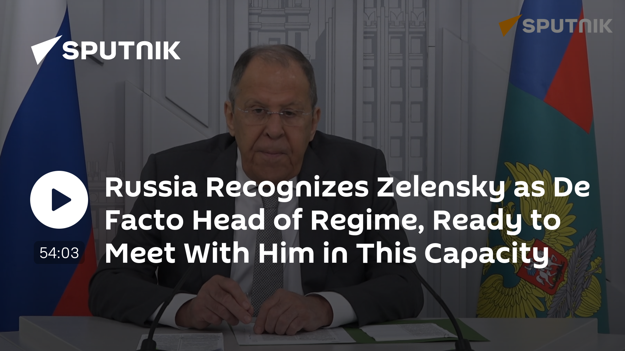 Russia Recognizes Zelensky as De Facto Head of Regime, Ready to Meet ...