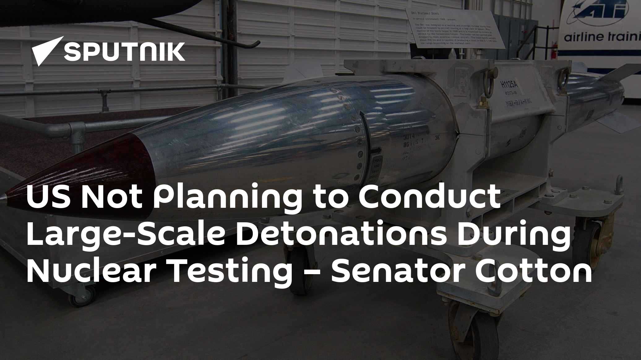 US Not Planning to Conduct Large-Scale Detonations During Nuclear ...